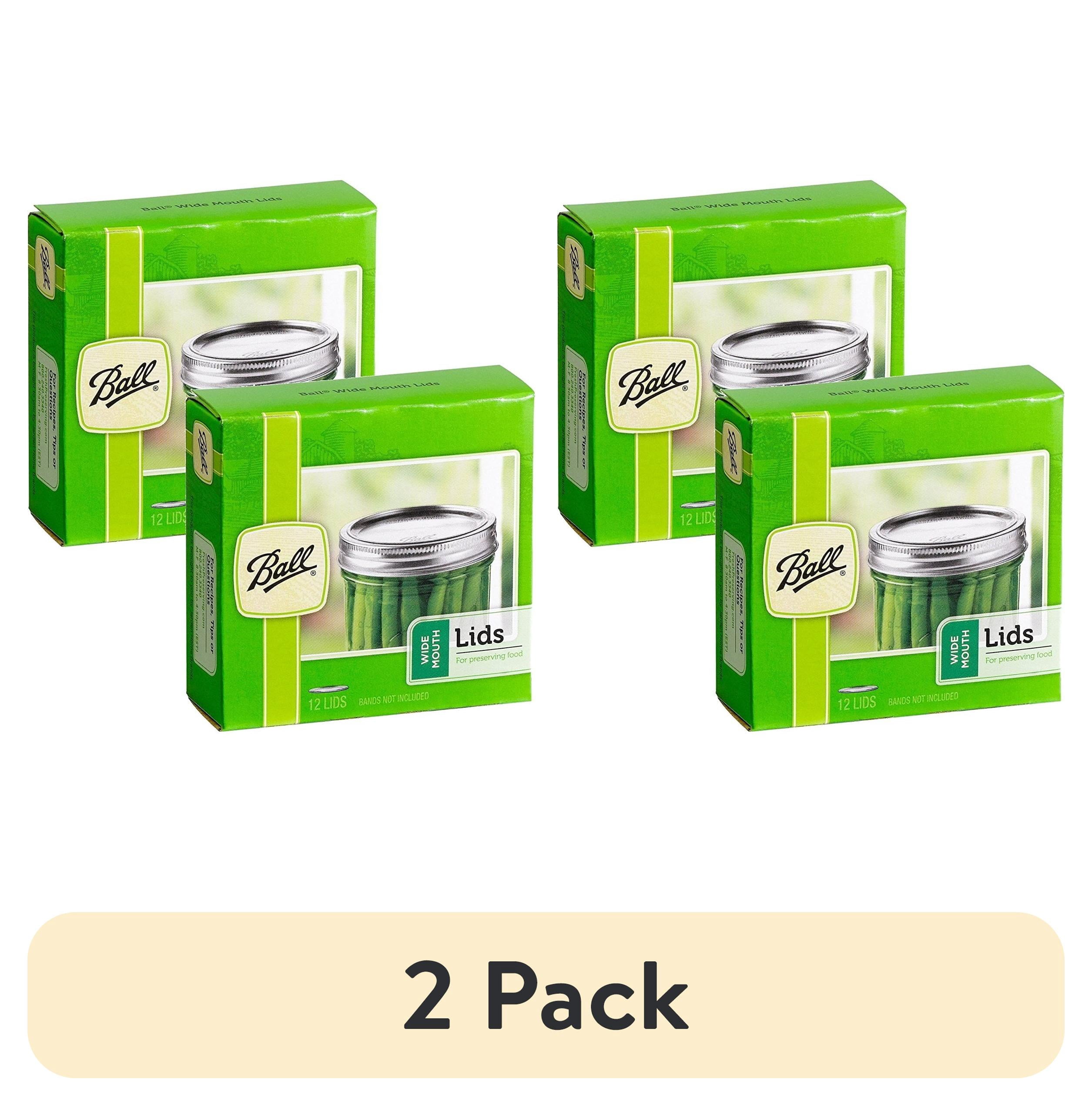(2 pack) Ball Wide Mouth Mason Jar Lids 12-Count per Pack (2-Packs ...