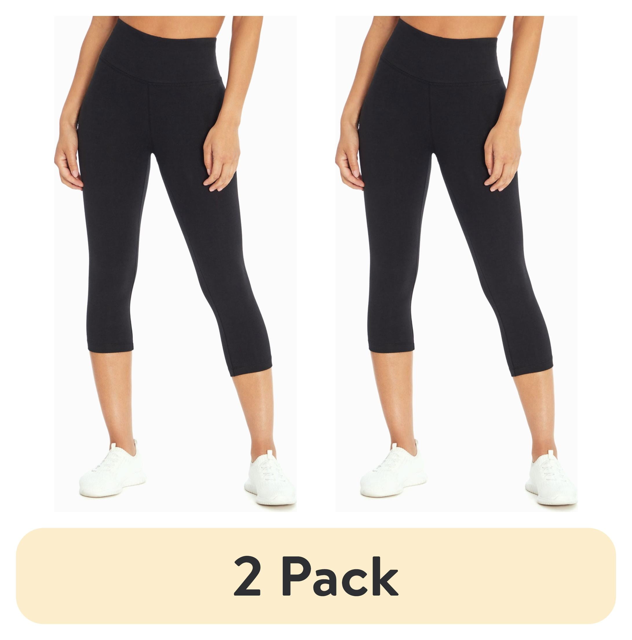 (2 pack) Bally Total Fitness Womens High Rise Tummy Control Capri ...