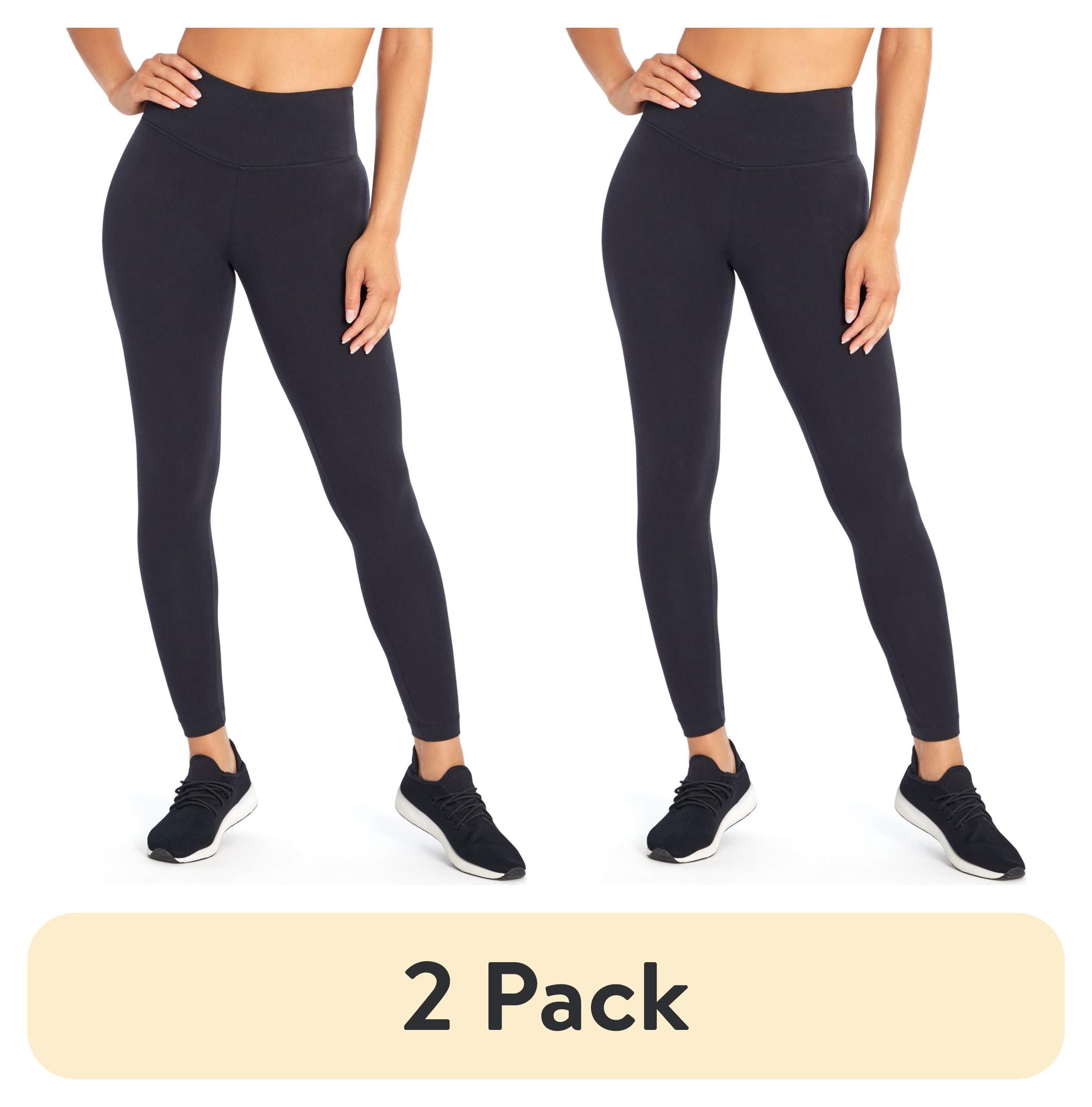 (2 pack) Bally Total Fitness Womens High Rise Tummy Control Legging ...