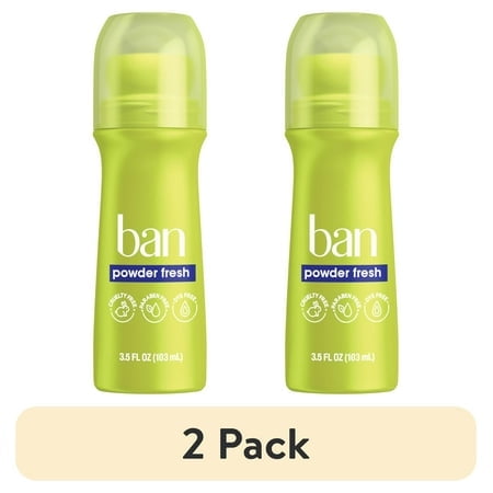 (2 pack) Ban Antiperspirant Deodorant Invisible Roll-On for Women and ...