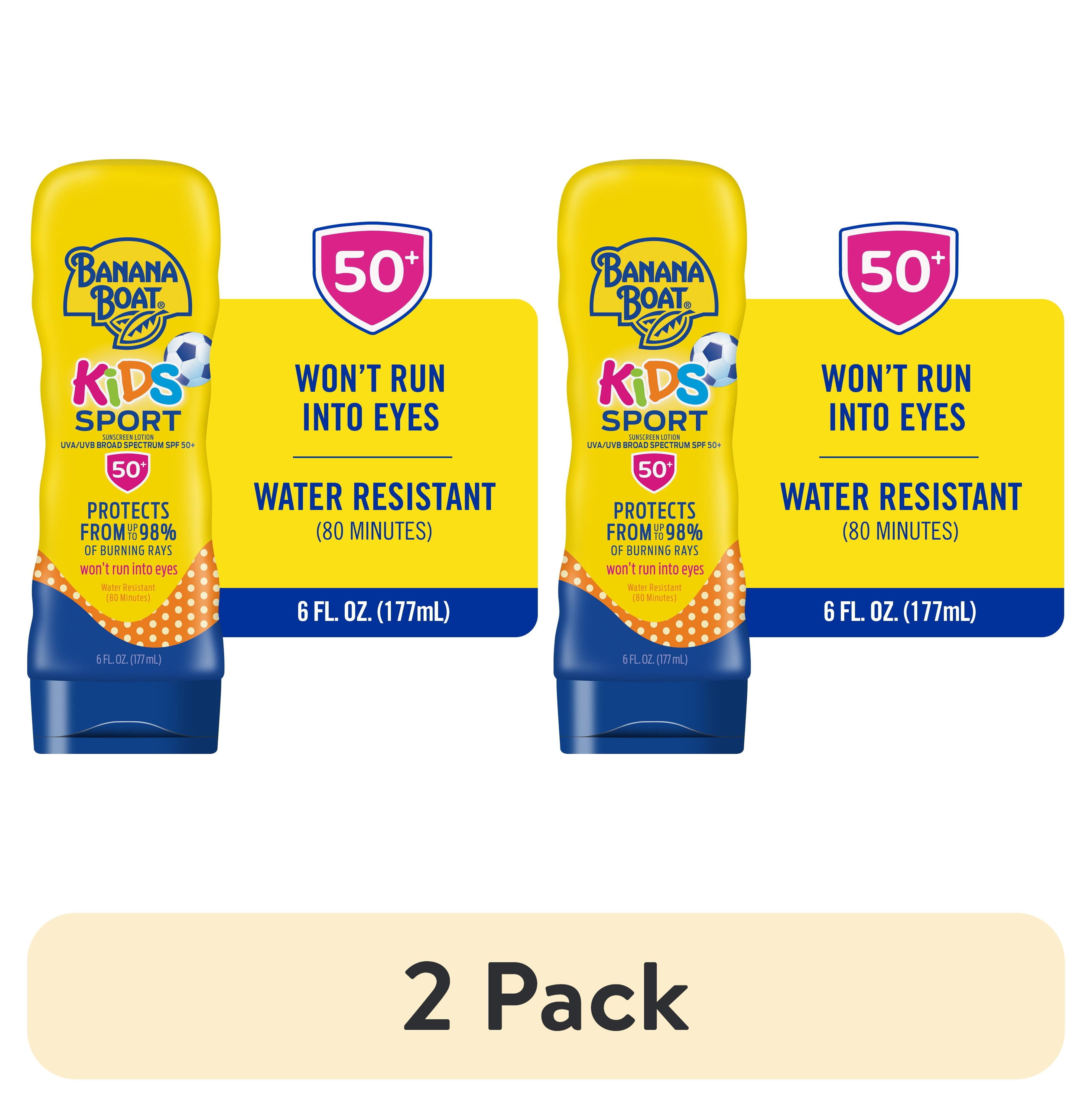(2 pack) Banana Boat Kids Sport SPF 50 Sunscreen Lotion, Tear Free Kids ...