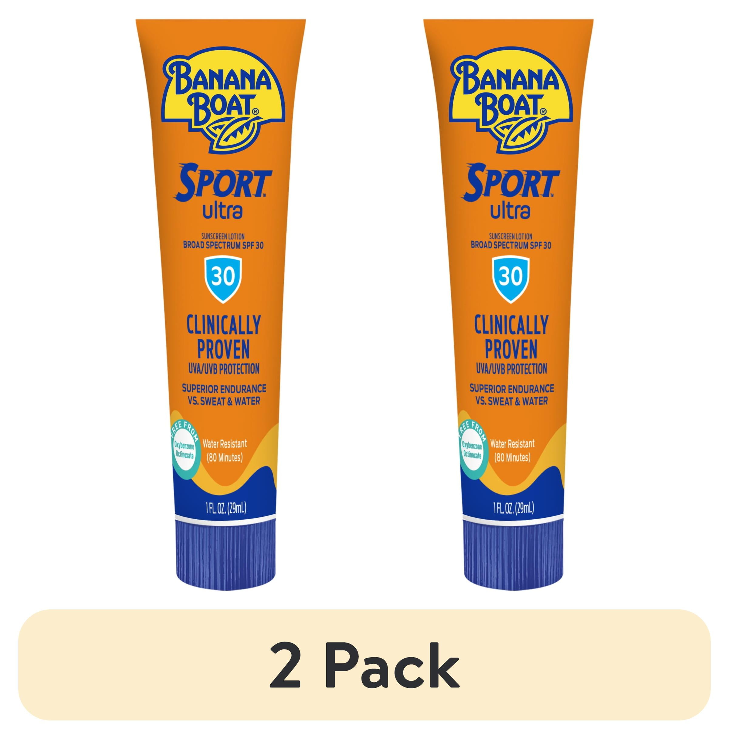 (2 pack) Banana Boat Sport Ultra SPF 30 Sunscreen Lotion, Travel ...