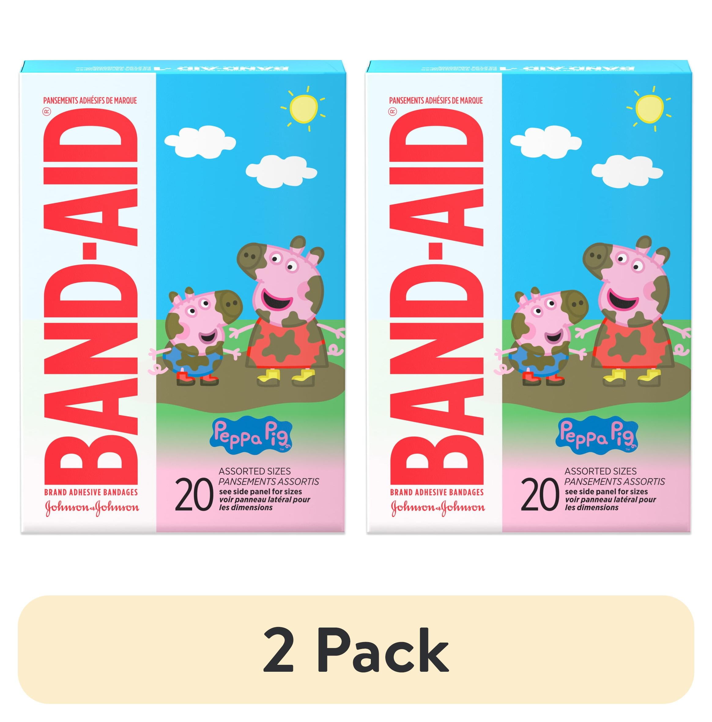 (2 pack) Band-Aid Bandages, Peppa Pig, Assorted Sizes 20 Ct - Walmart.com