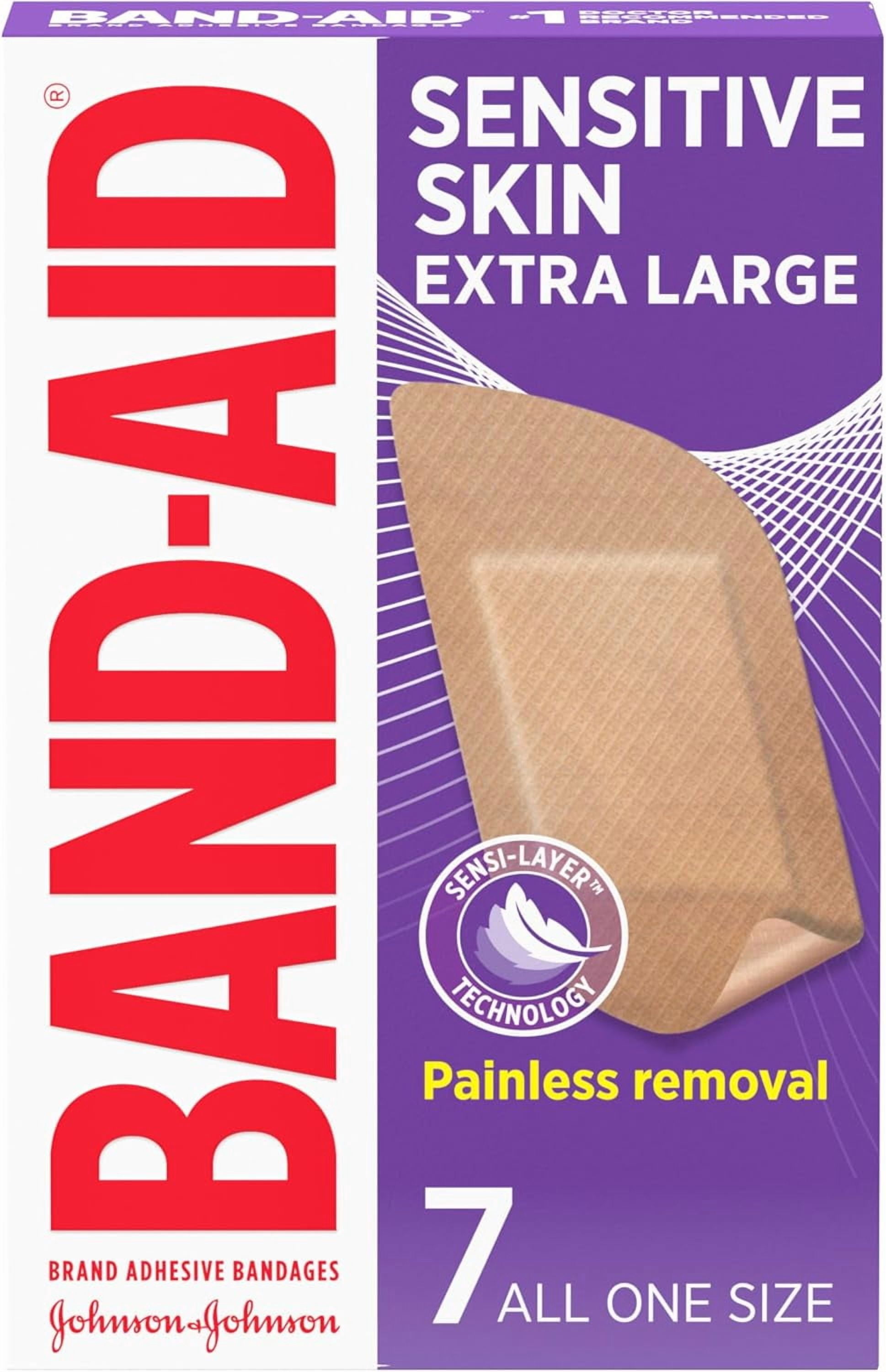 (2 pack) BAND-AID Brand Adhesive Bandage for Sensitive Skin, Extra ...