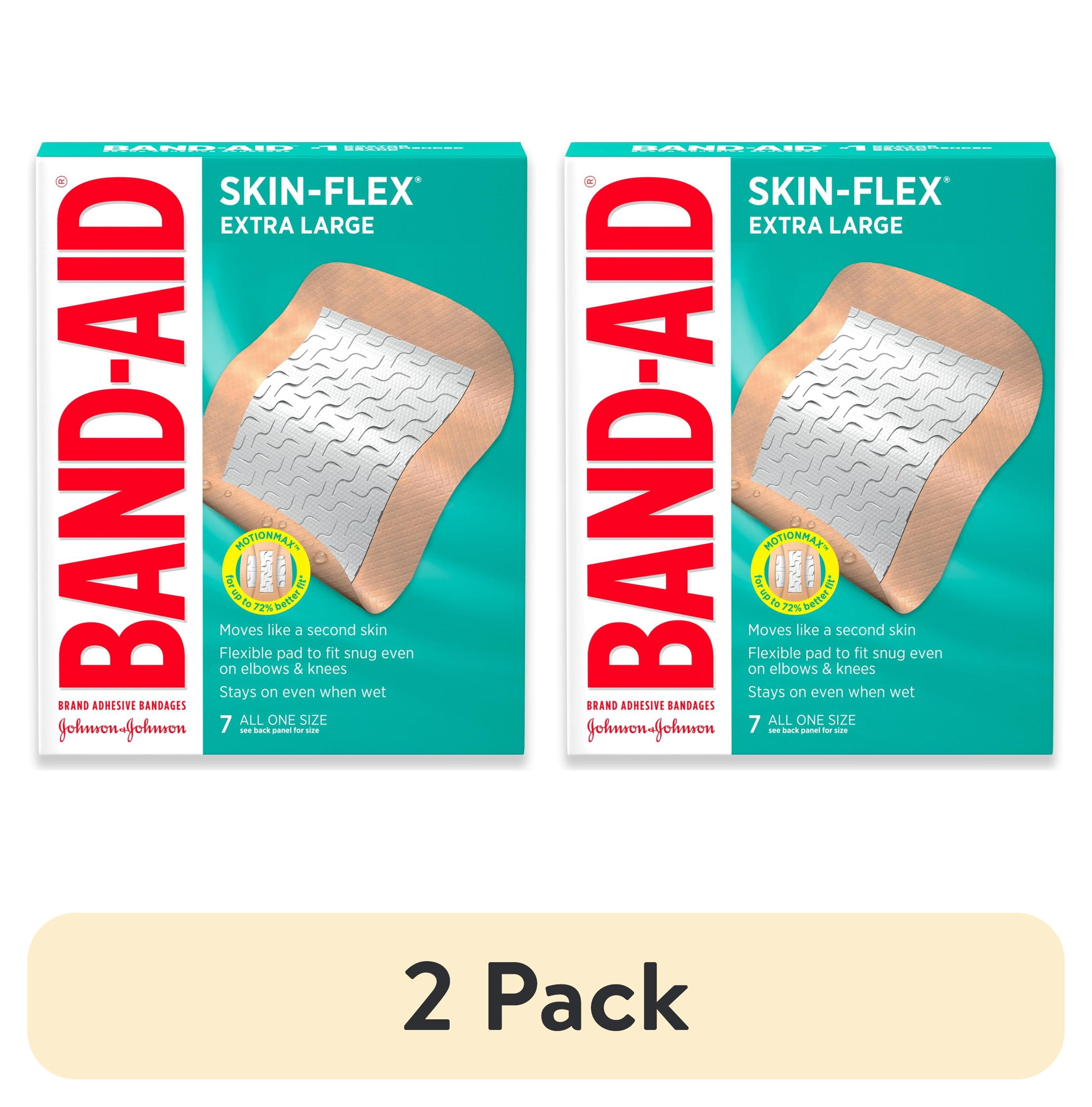 (2 pack) BAND-AID Brand Skin-Flex Adhesive Bandages, Extra Large, 7 ...