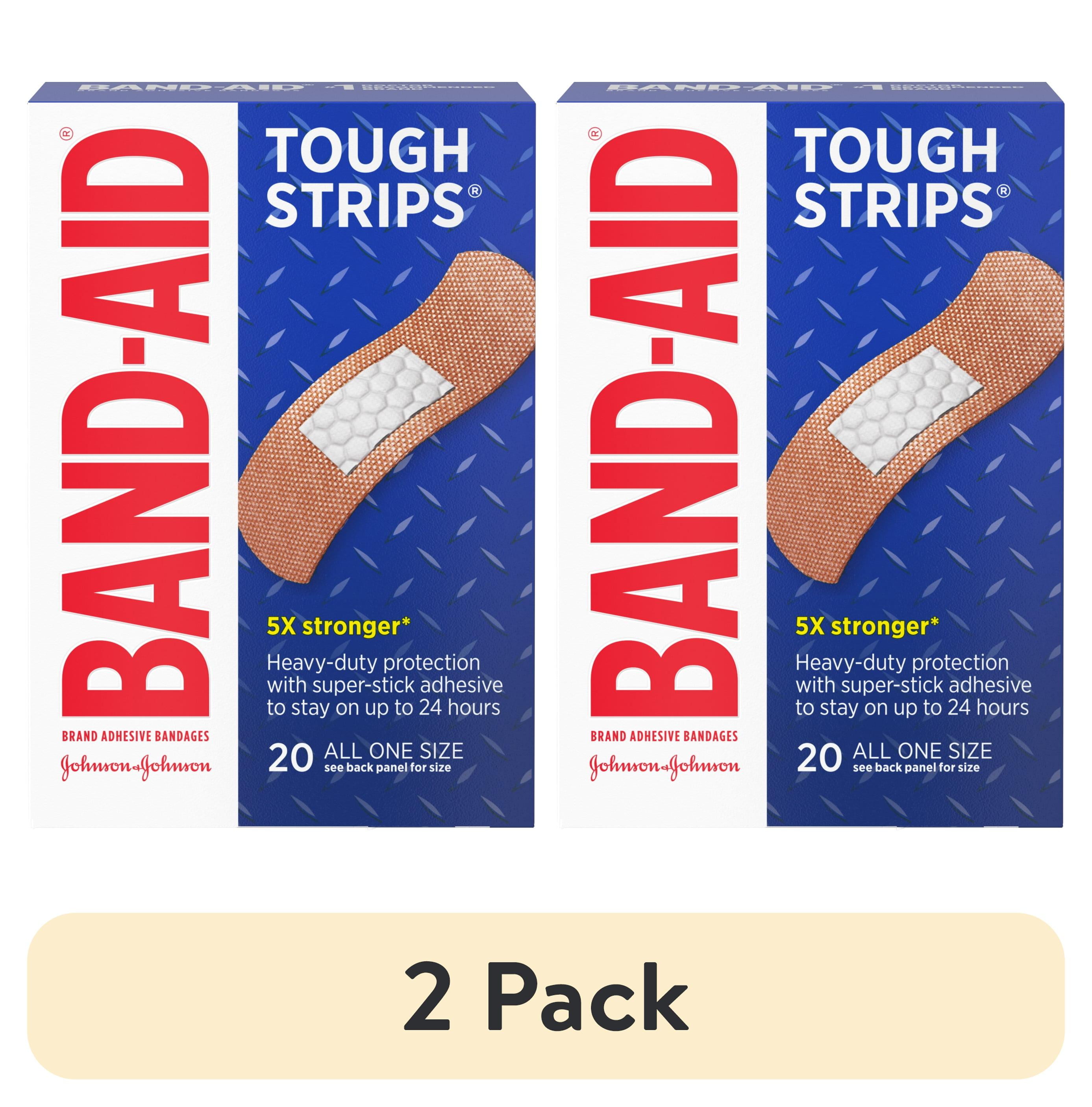 (2 pack) Band-Aid Brand Tough Strips Durable Adhesive Bandage, One Size ...