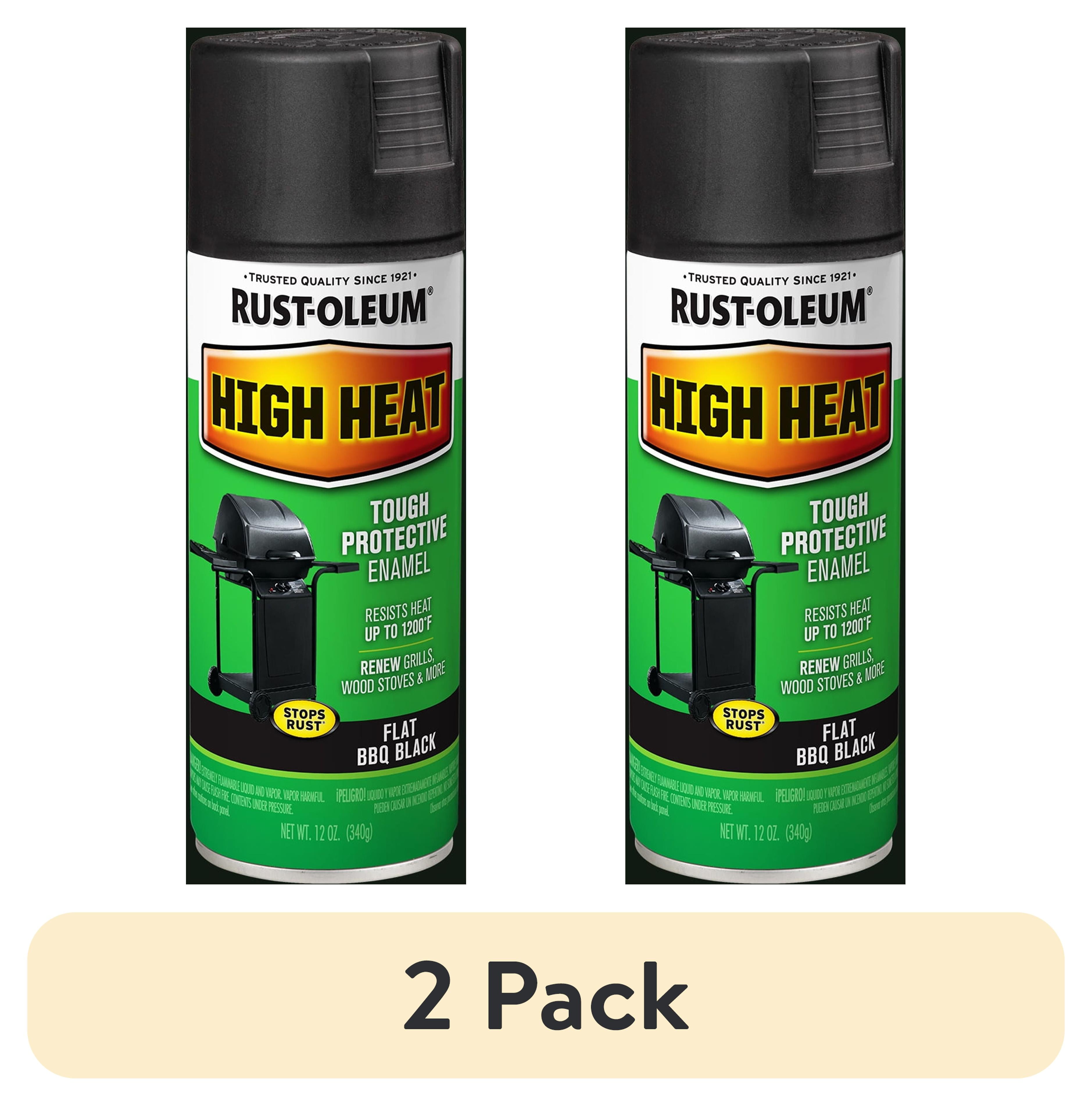 (2 pack) 6 Pack, Bar-B-Que Black, Rust-Oleum Specialty Satin High Heat ...