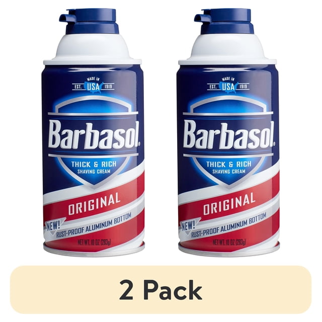 (2 pack) Barbasol Original Thick & Rich Shaving Cream for Men, 10 oz ...