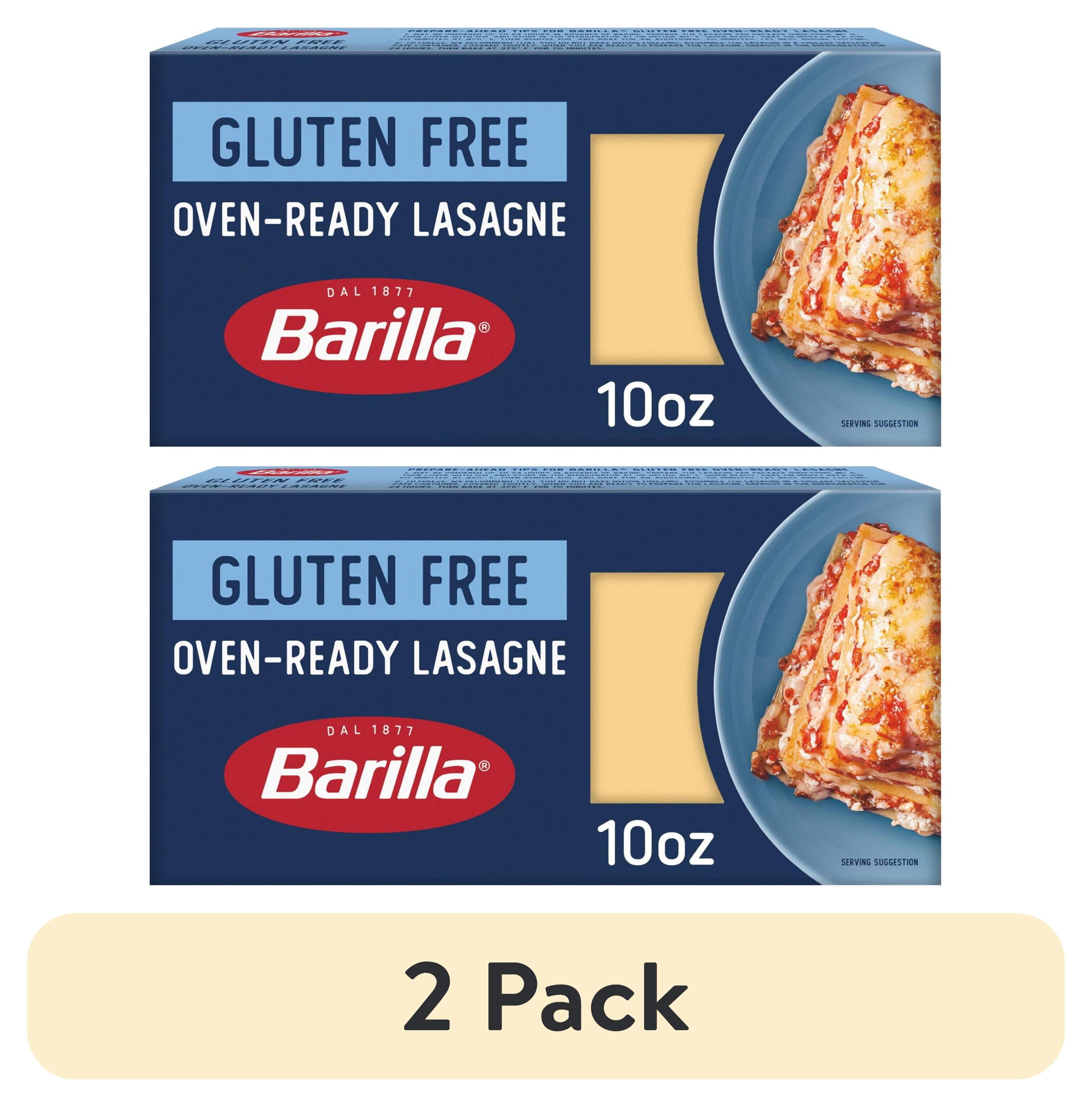 (2 pack) Barilla Gluten Free Oven Ready Lasagna Pasta, 10 oz - Walmart.com