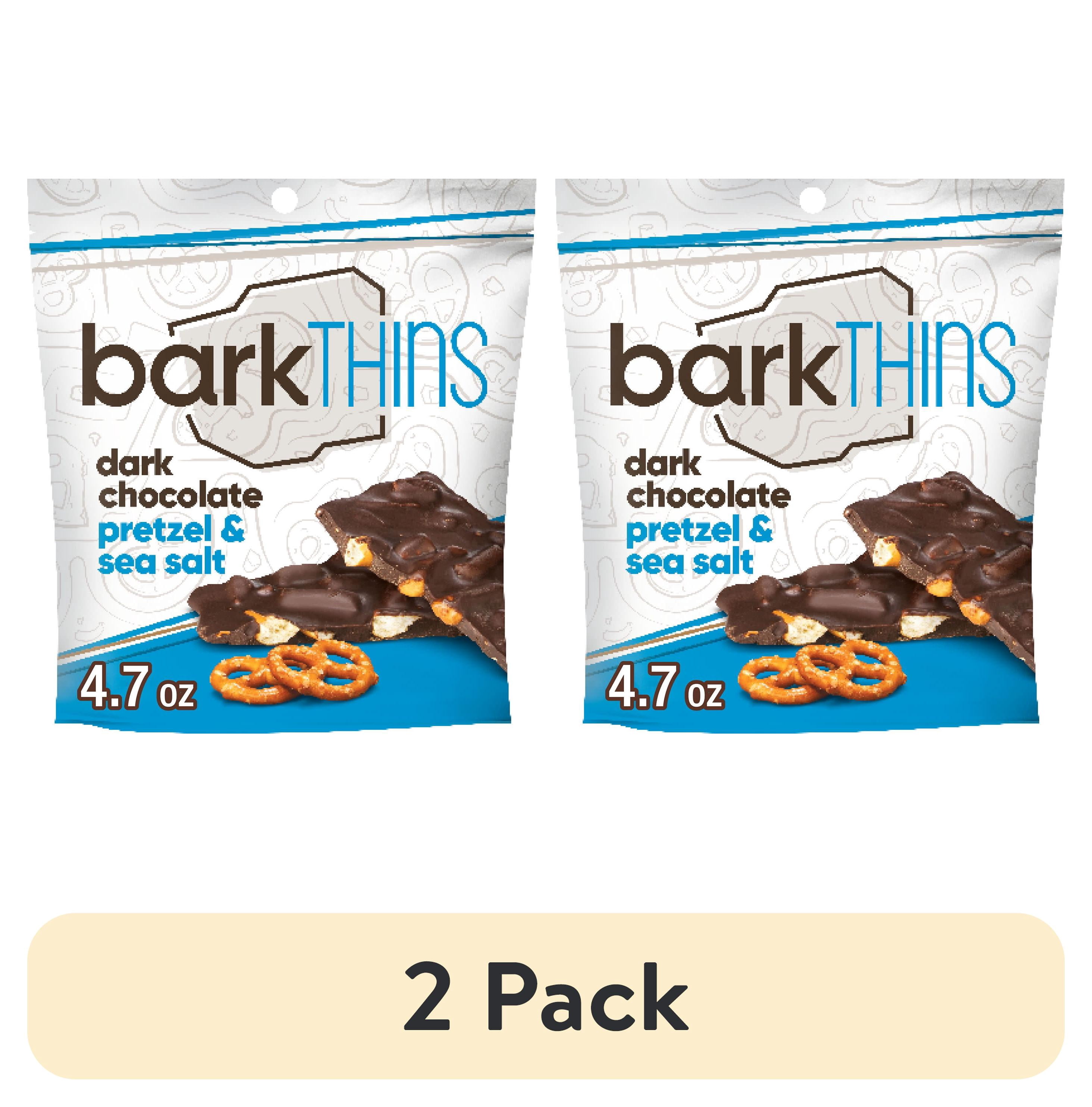 (2 pack) Barkthins Dark Chocolate, Pretzel and Sea Salt Snacking ...