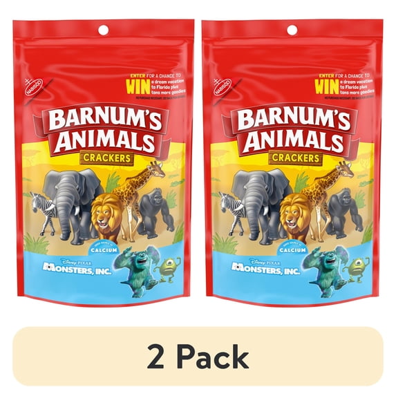 (2 pack) BARNUM'S Original Animal Crackers, Kids Snacks, Snak-Saks, 8 ...
