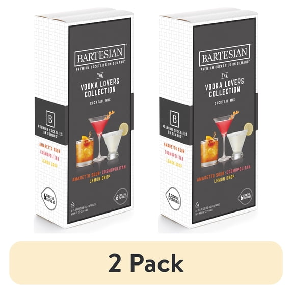 (2 pack) Bartesian Cocktail Mixers Capusles, Vodka Lovers, 6 Pack ...