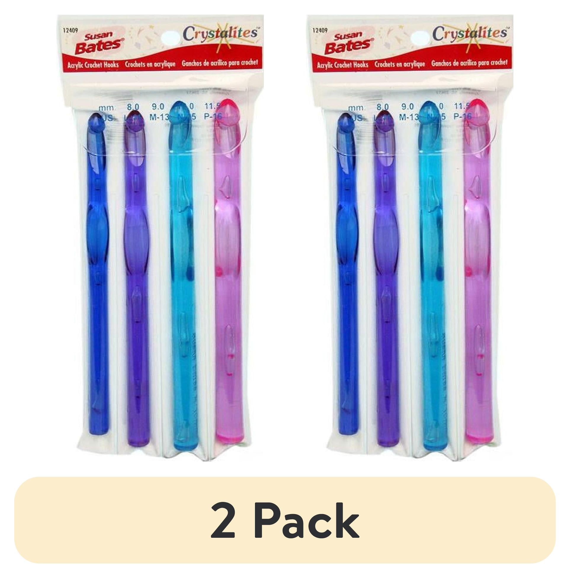 (2 pack) Bates Crystalites Crochet Hook Set Sz L,M,N,P - Walmart.com