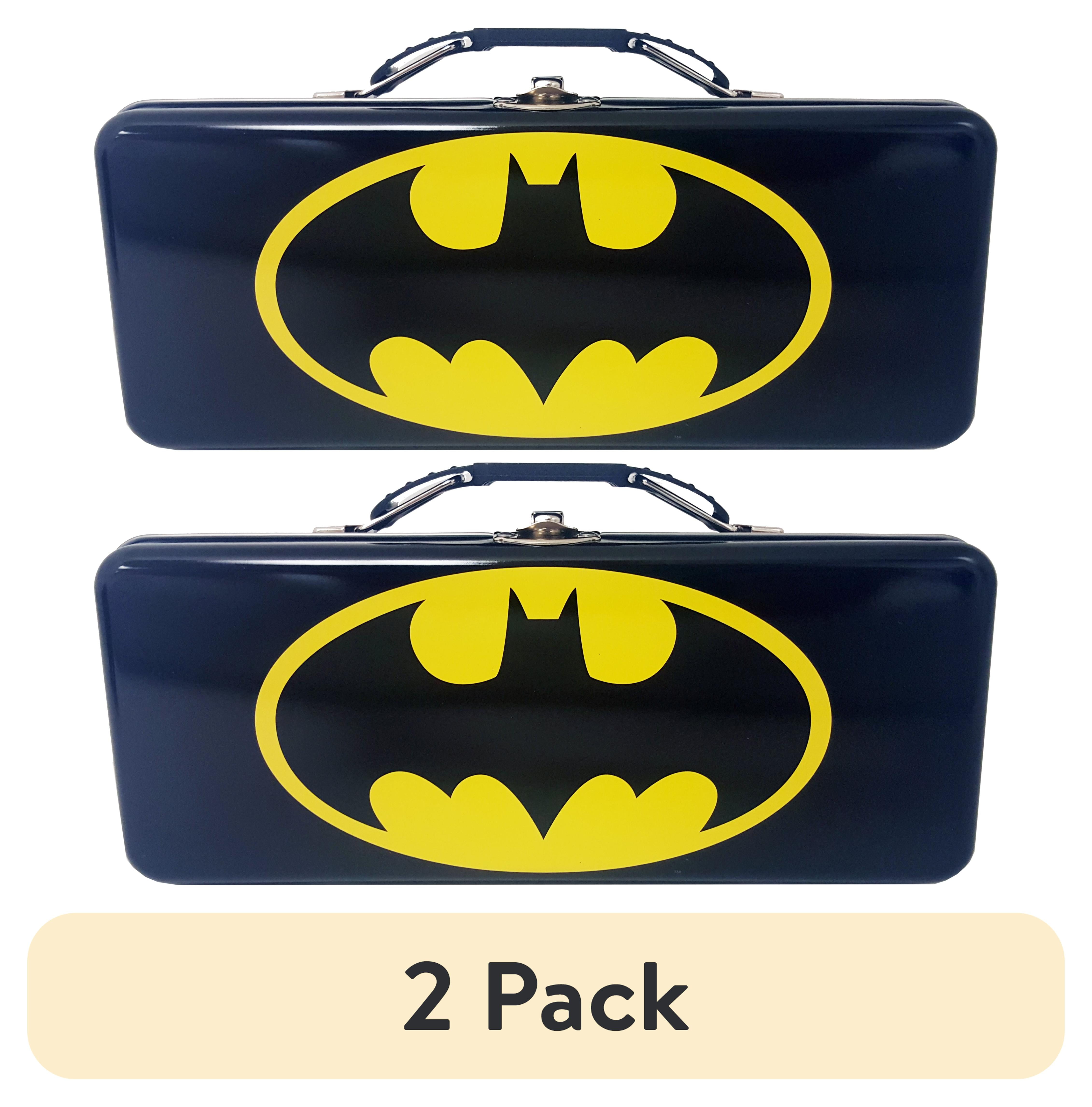 (2 pack) Batman Tote Tin Box with Handle - Walmart.com