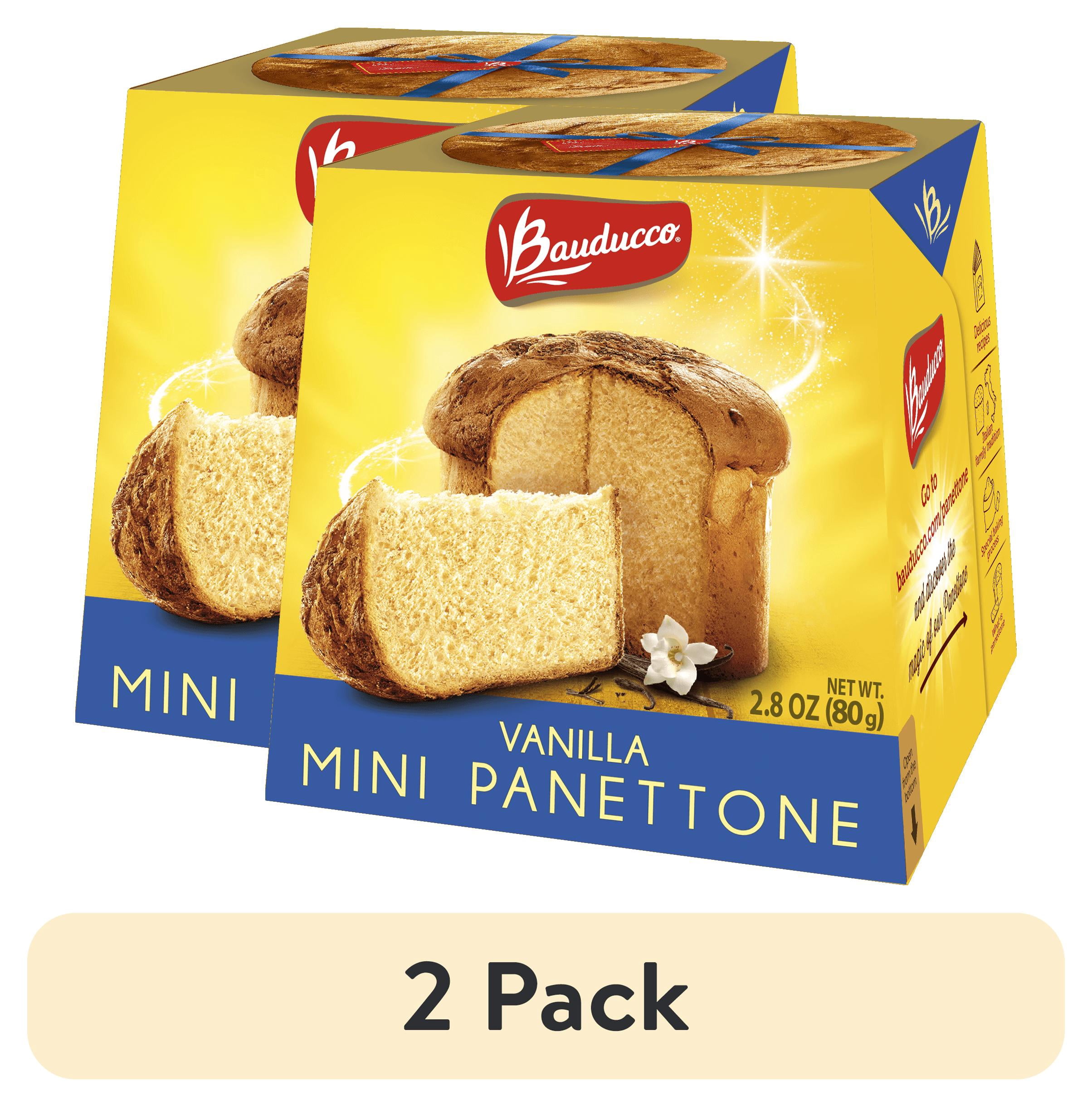 (2 pack) Bauducco Mini Panettone Vanilla 24/2.8 OZ - Walmart.com