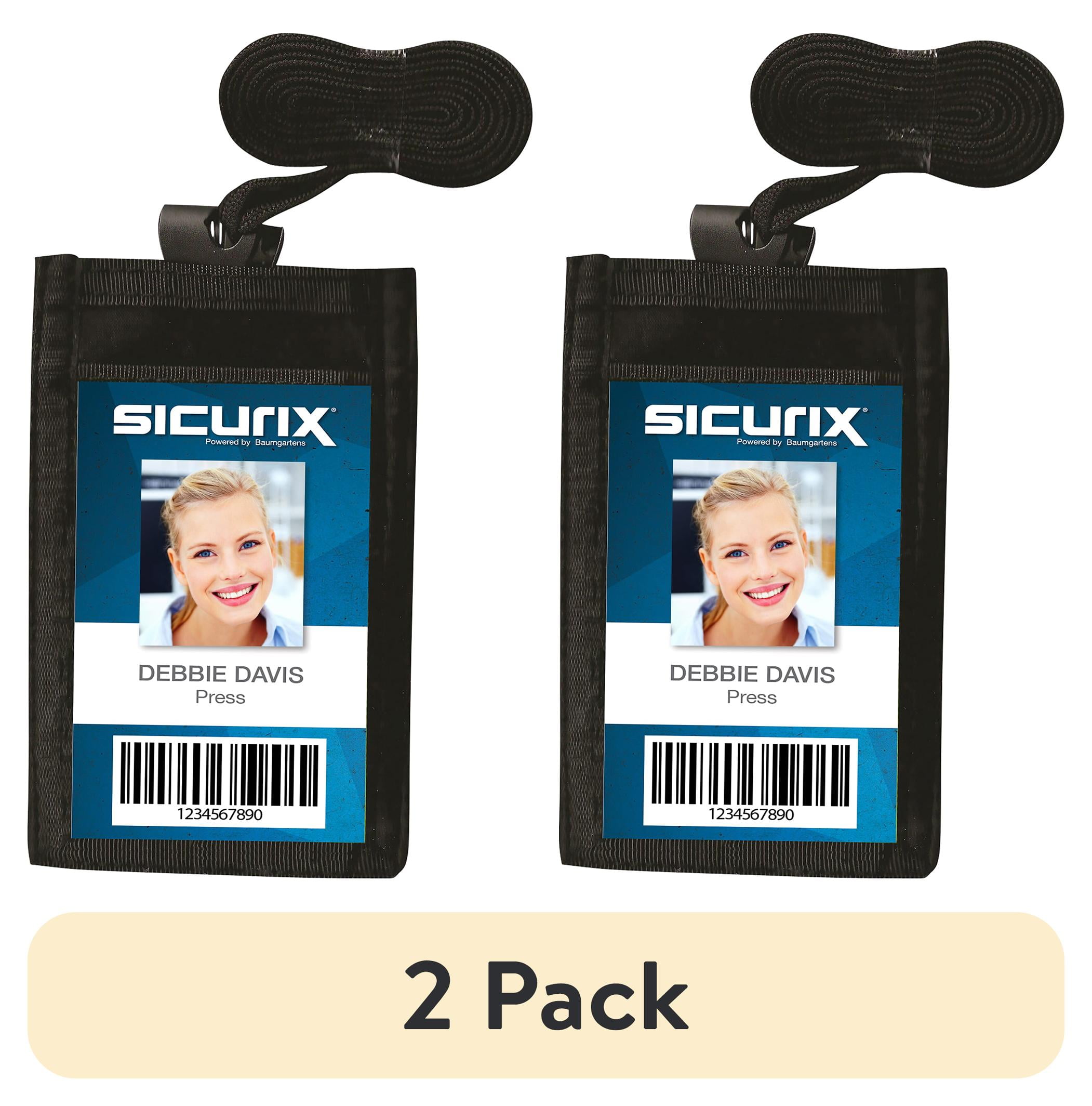 (2 pack) Baumgartens Sicurix ID Neck Pouch Badge Holders - Walmart.com