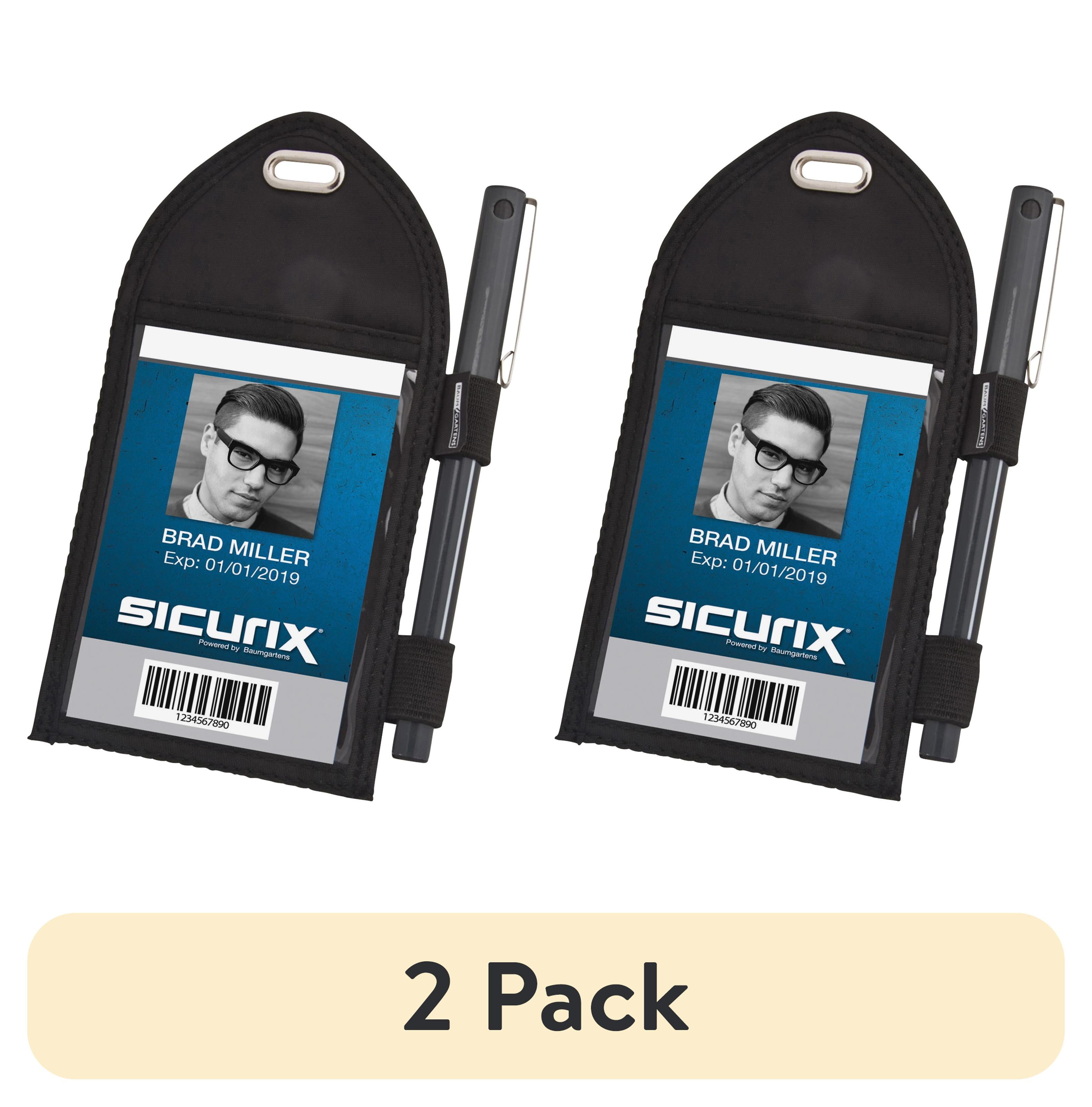 (2 pack) Baumgartens Sicurix Pen Loop ID Badge Holder - Walmart.com