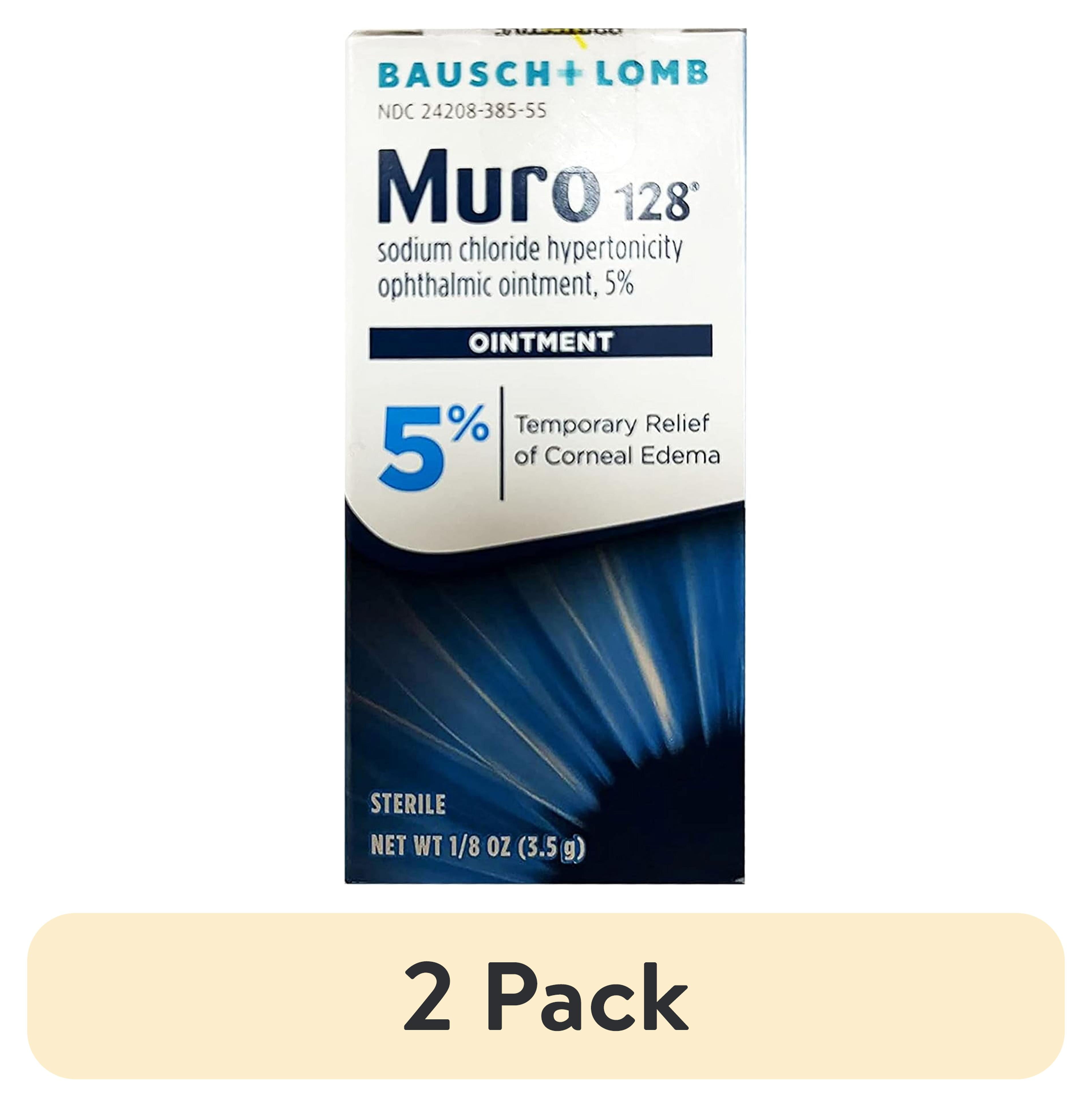 (2 pack) Bausch & Lomb Muro 128 5% Ointment 3.50 g - Walmart.com