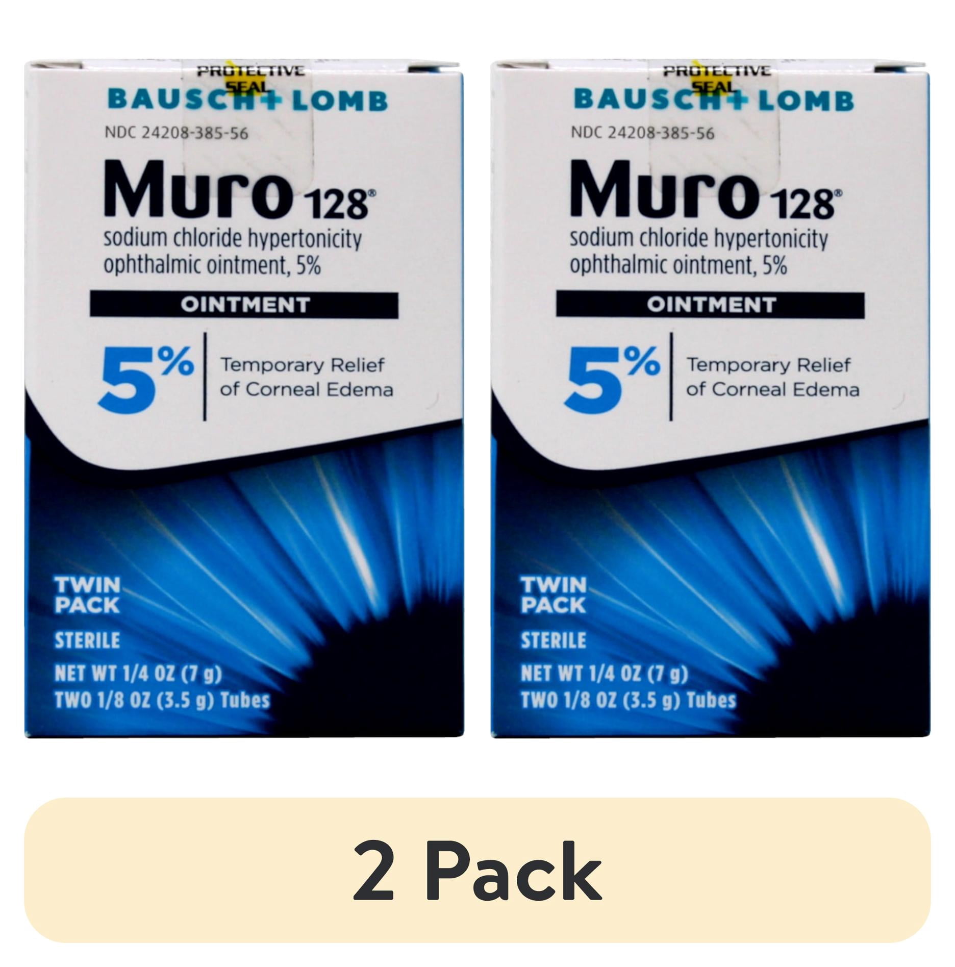 (2 pack) Bausch & Lomb Muro 128 Eye Ointment, 3.5g tubes, Twin Pack ...