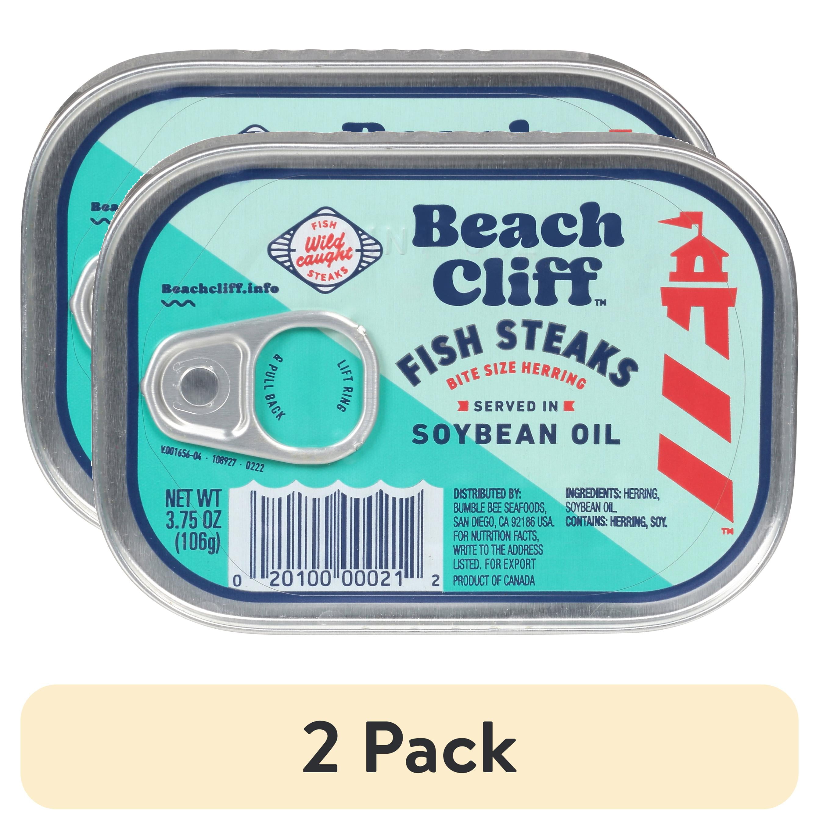 (2 pack) Beach Cliff Fish Steaks in Soybean Oil, 3.75 oz - Walmart.com