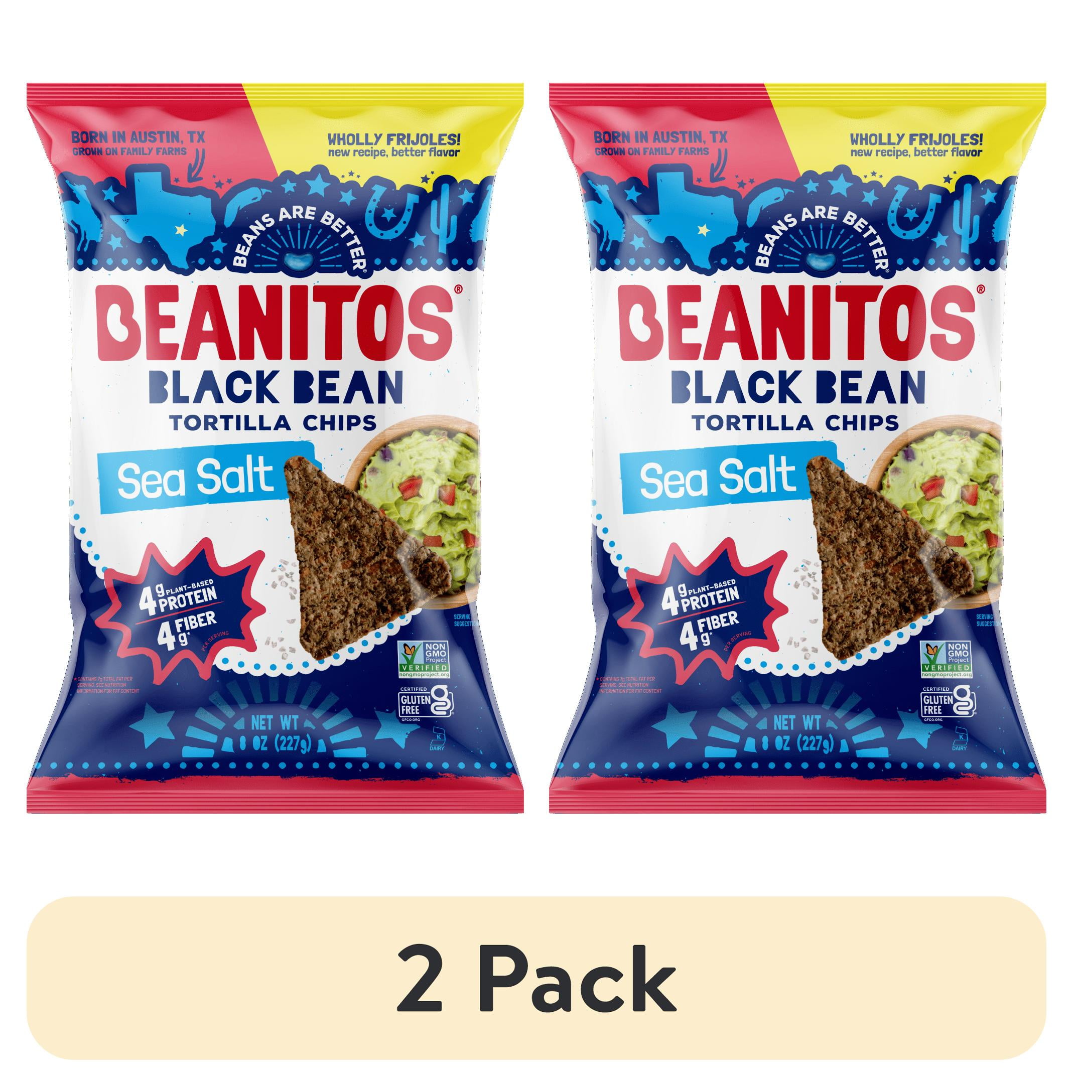 (2 pack) Beanitos Black Bean Sea Salt Tortilla Chips, 8 oz - Walmart.com