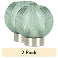 (2 pack) Beautiful by Drew Barrymore 8” Sleek Gold Table Lamp with ...
