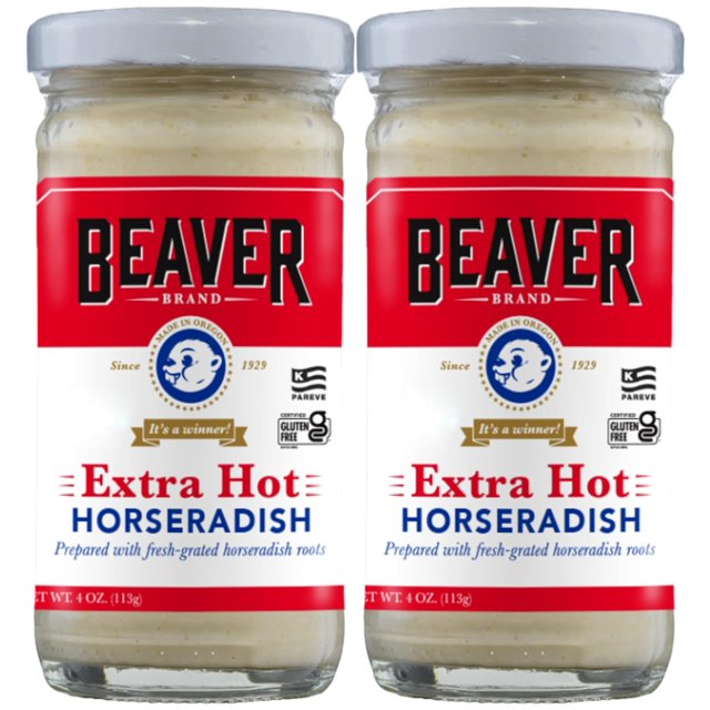 (2 pack) Beaver Extra Hot Horseradish, 4 oz. - Walmart.com