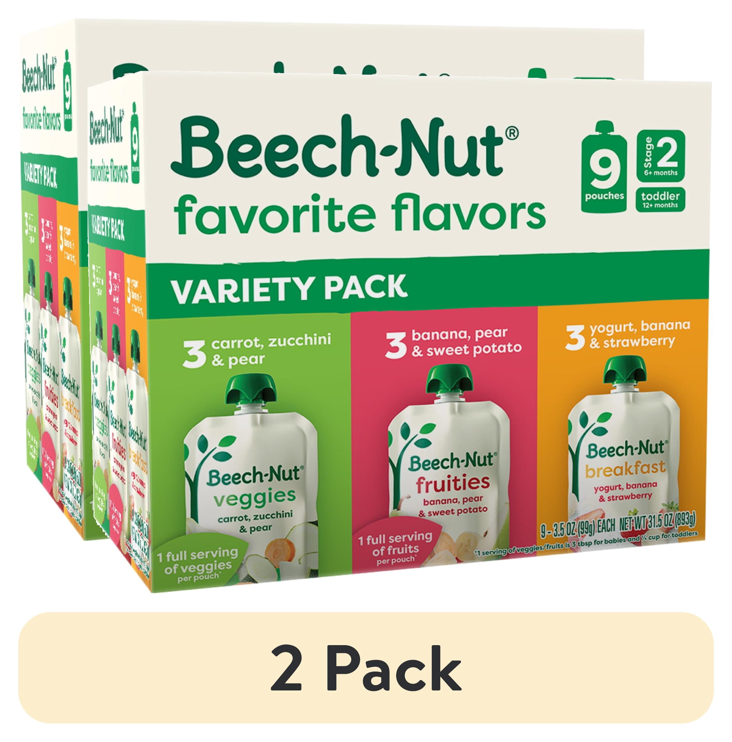 (2 pack) Beech-Nut Stage 2-4 Toddler Food, Favorite Flavors Variety ...