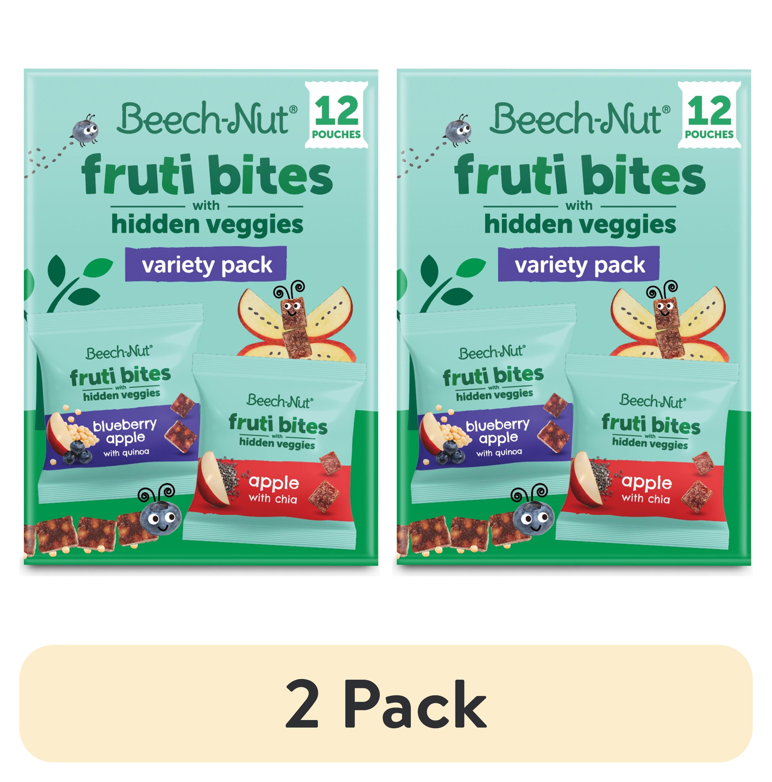 (2 pack) Beech-Nut Fruti Bites Toddler Snack with Hidden Veggies, Fruit ...