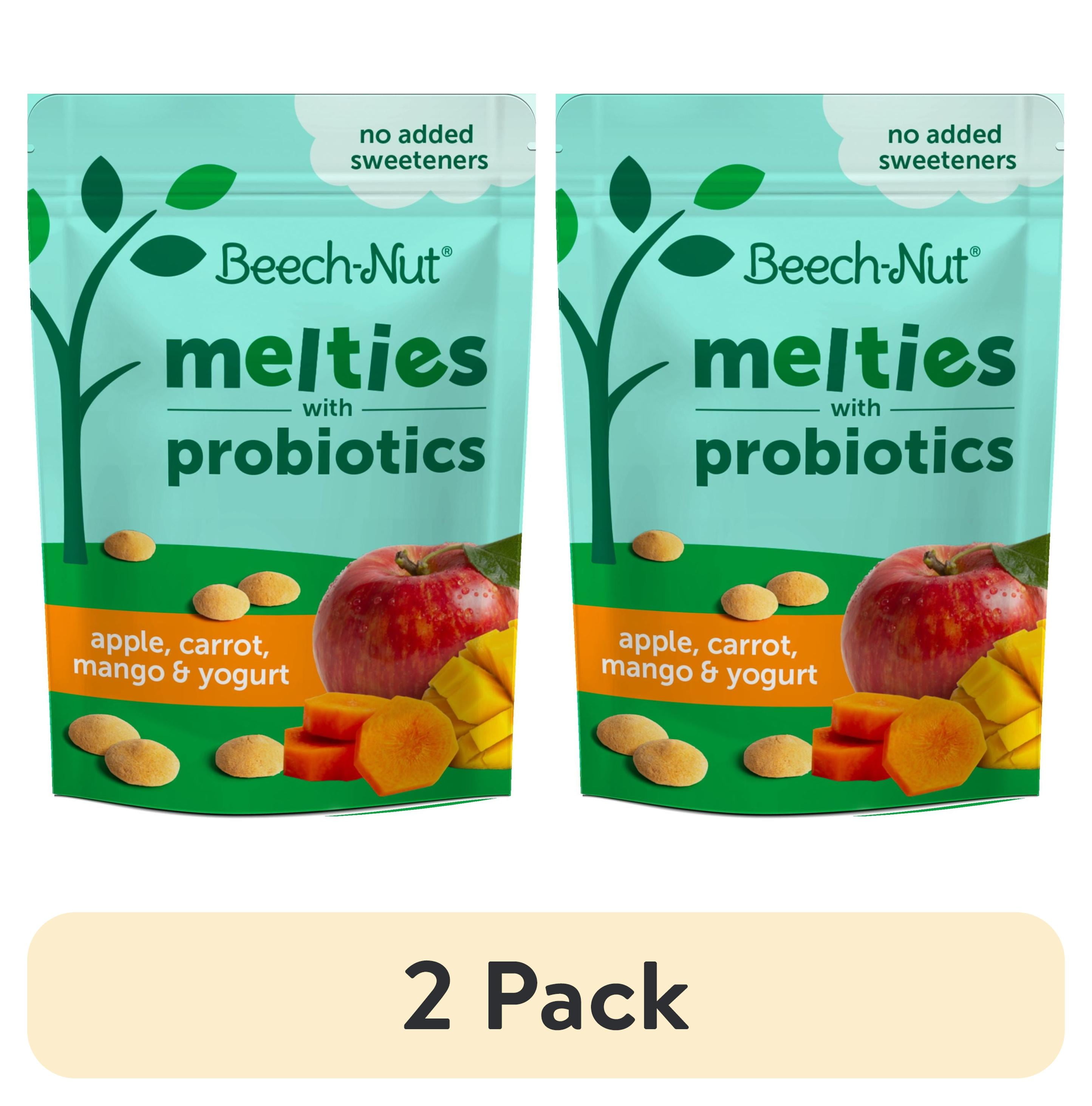 (2 pack) Beech-Nut Probiotic Melties Apple Carrot Mango Yogurt Melts ...