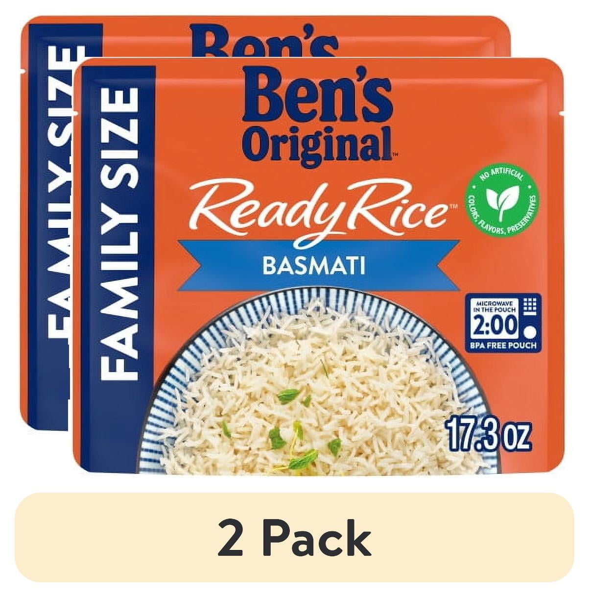 (2 pack) Ben's Original Ready Rice Basmati Family Size 17.3 Oz ...
