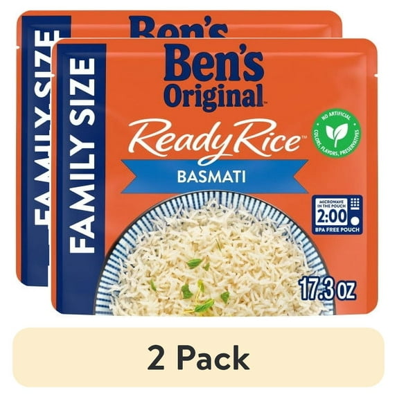 (2 pack) Ben's Original Ready Rice Basmati Family Size 17.3 Oz ...