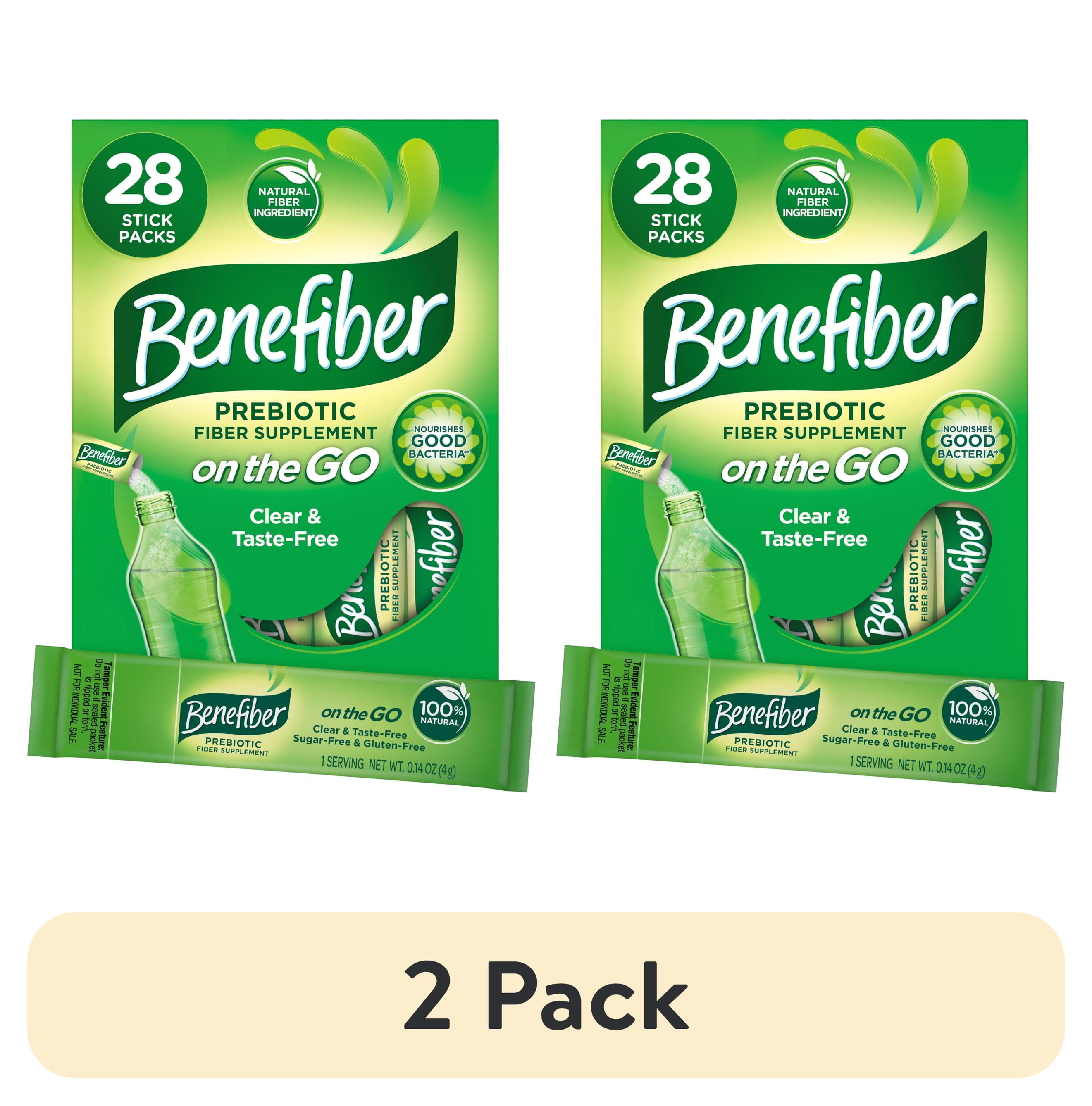 (2 pack) Benefiber On The Go Prebiotic Fiber Powder, Unflavored, 3.92 ...