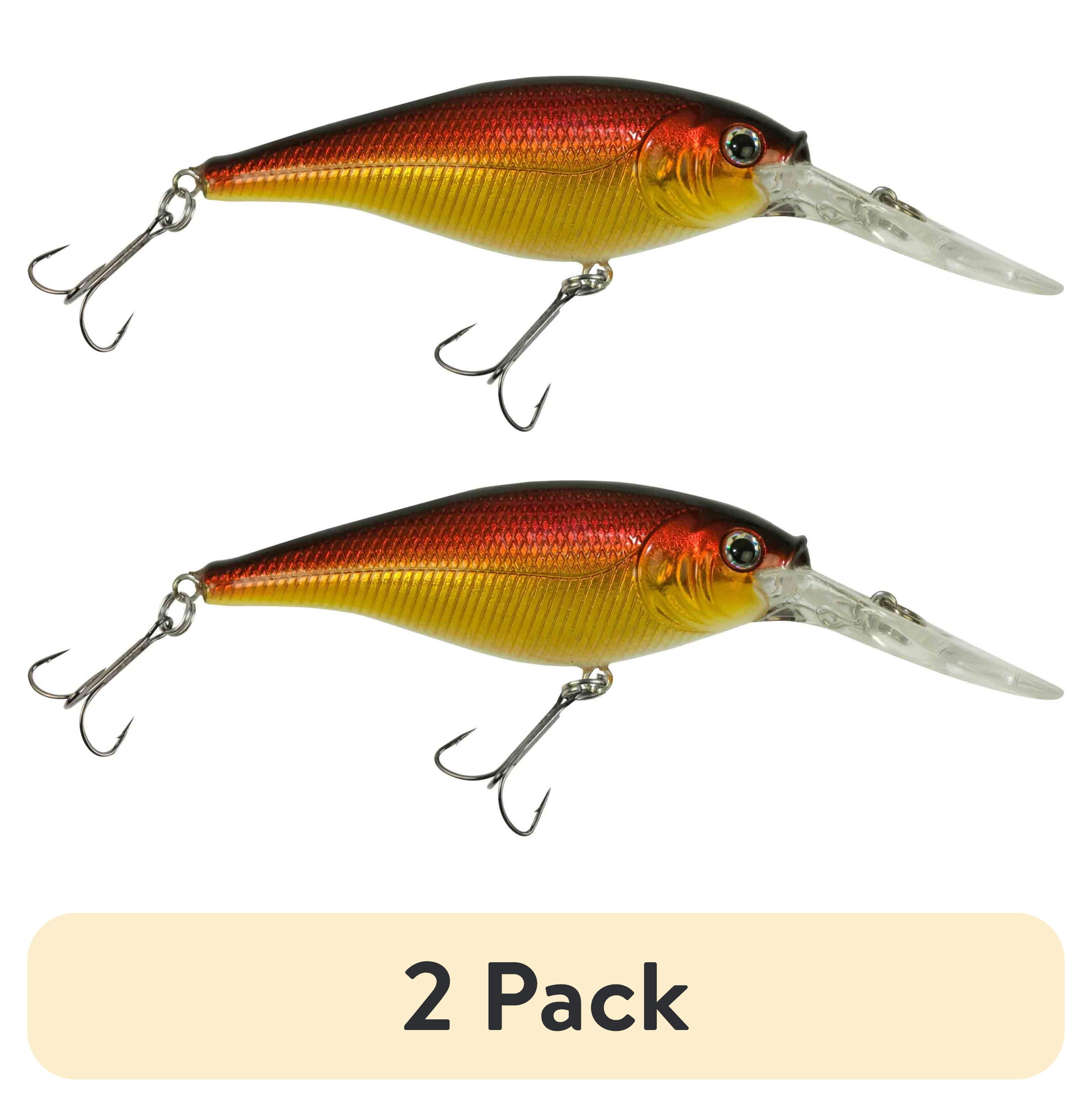 (2 pack) Berkley Flicker Shad Fishing Lure, Black Gold Sunset, 1/2 oz ...