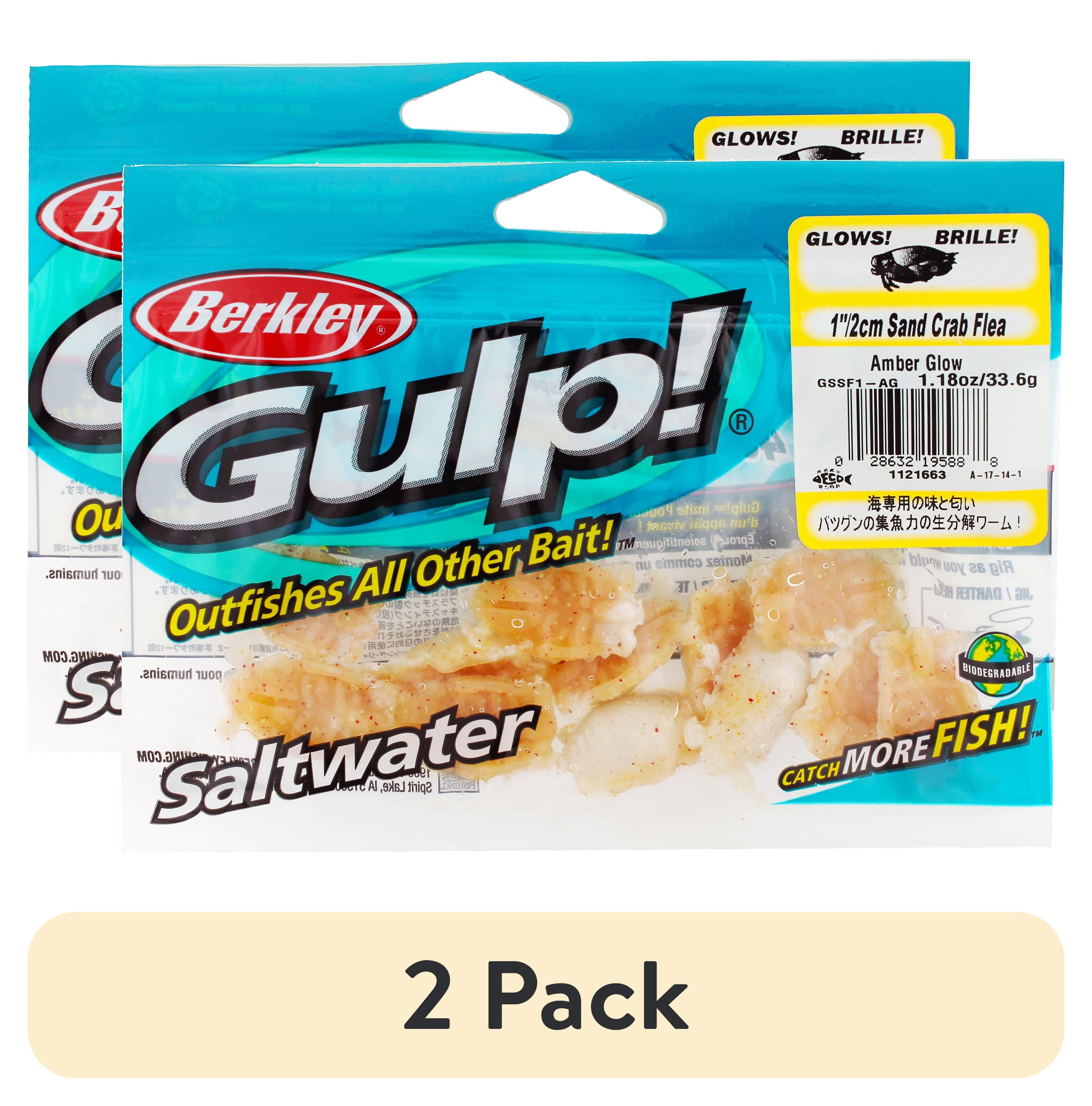 (2 pack) Berkley Gulp! Saltwater Sand Crab Flea Soft Bait - Walmart.com
