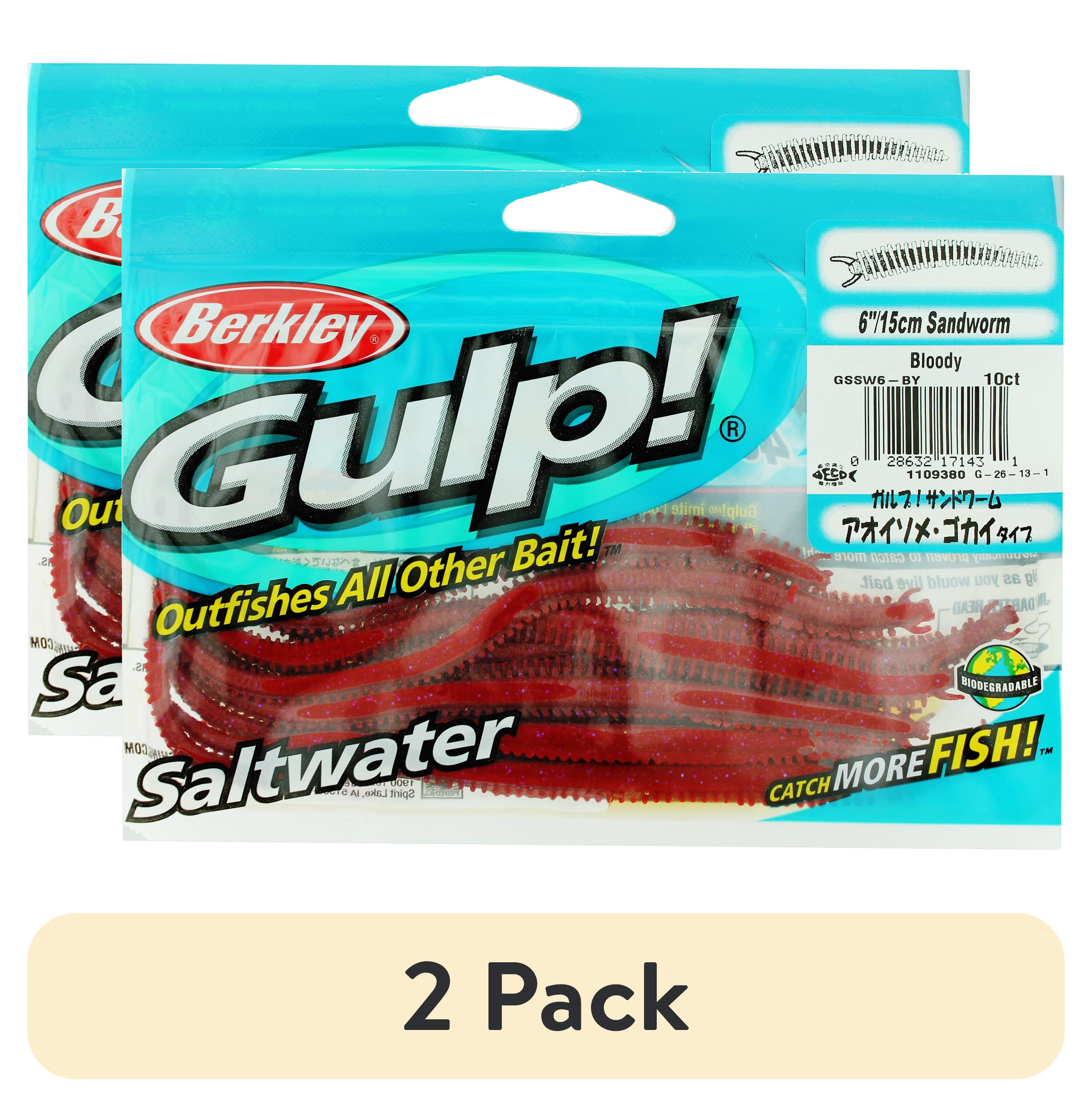 (2 pack) Berkley Gulp! Saltwater Sandworm Soft Bait - Walmart.com