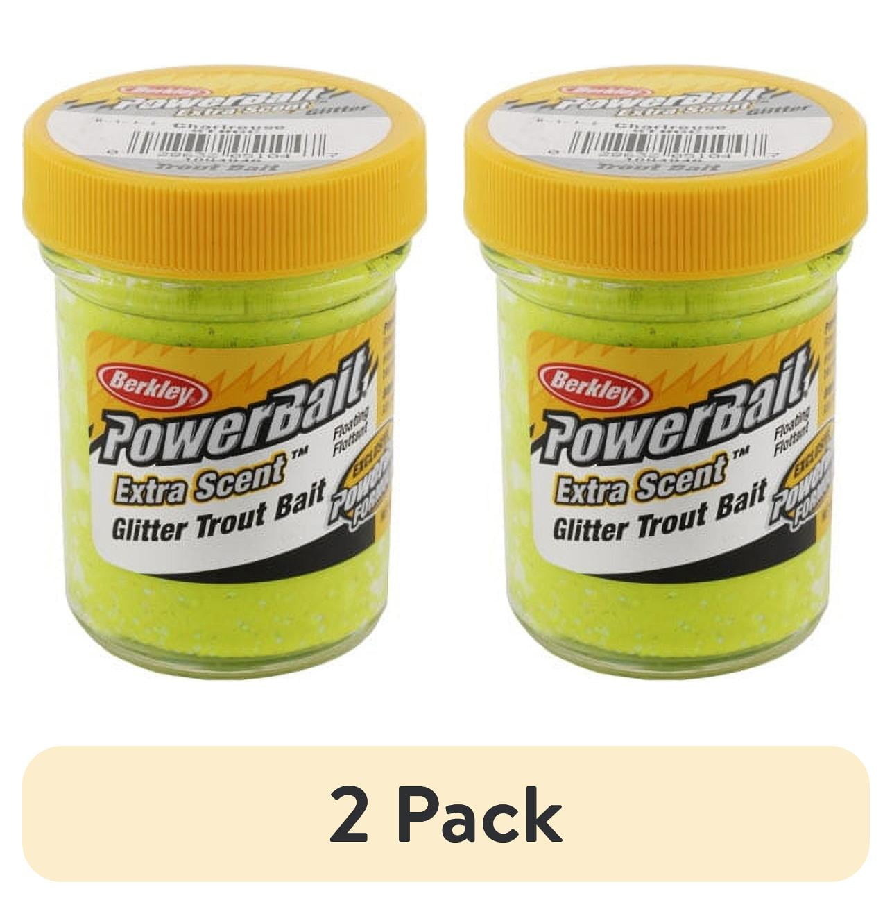 (2 pack) Berkley PowerBait Glitter Trout Bait, Chartreuse, Fishing ...