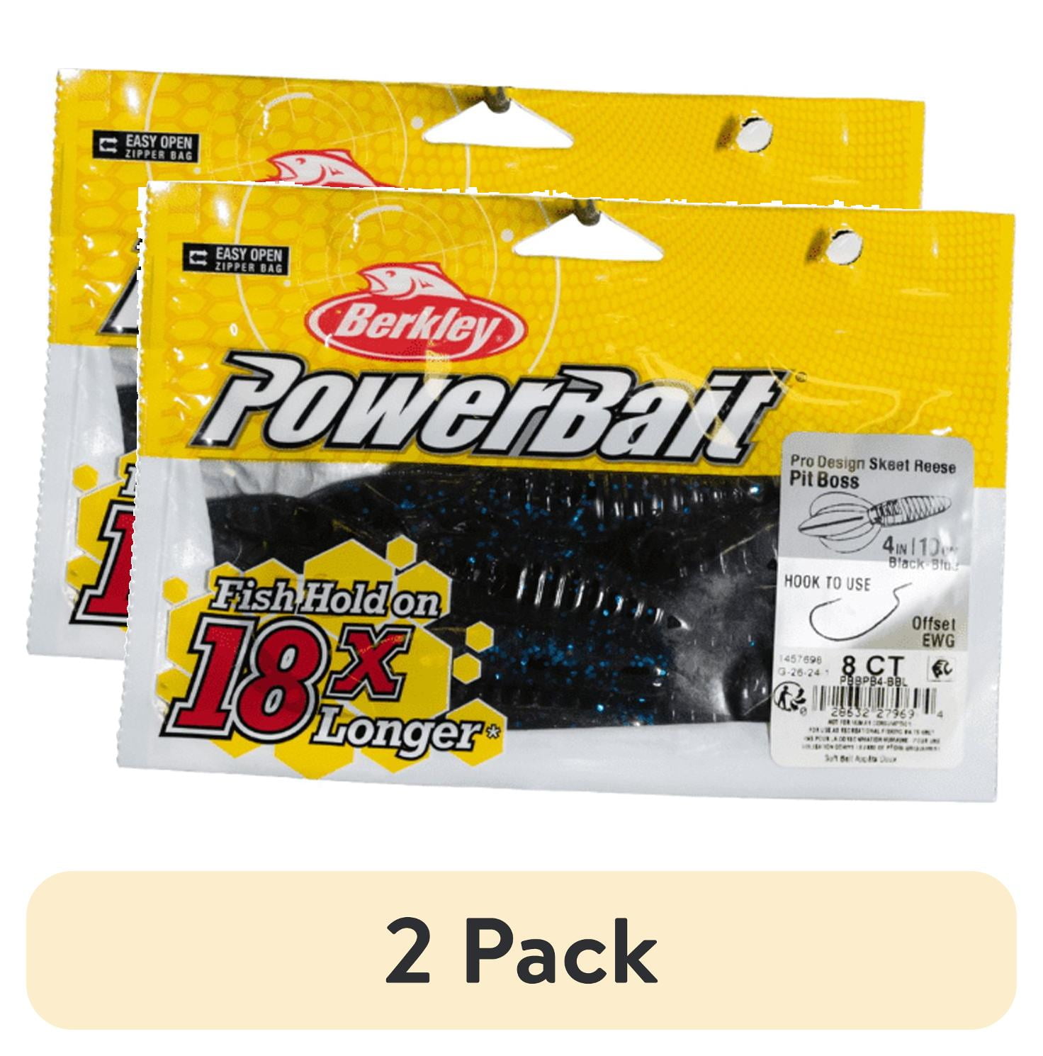 (2 pack) Berkley PowerBait Pit Boss Fishing Soft Bait - Walmart.com
