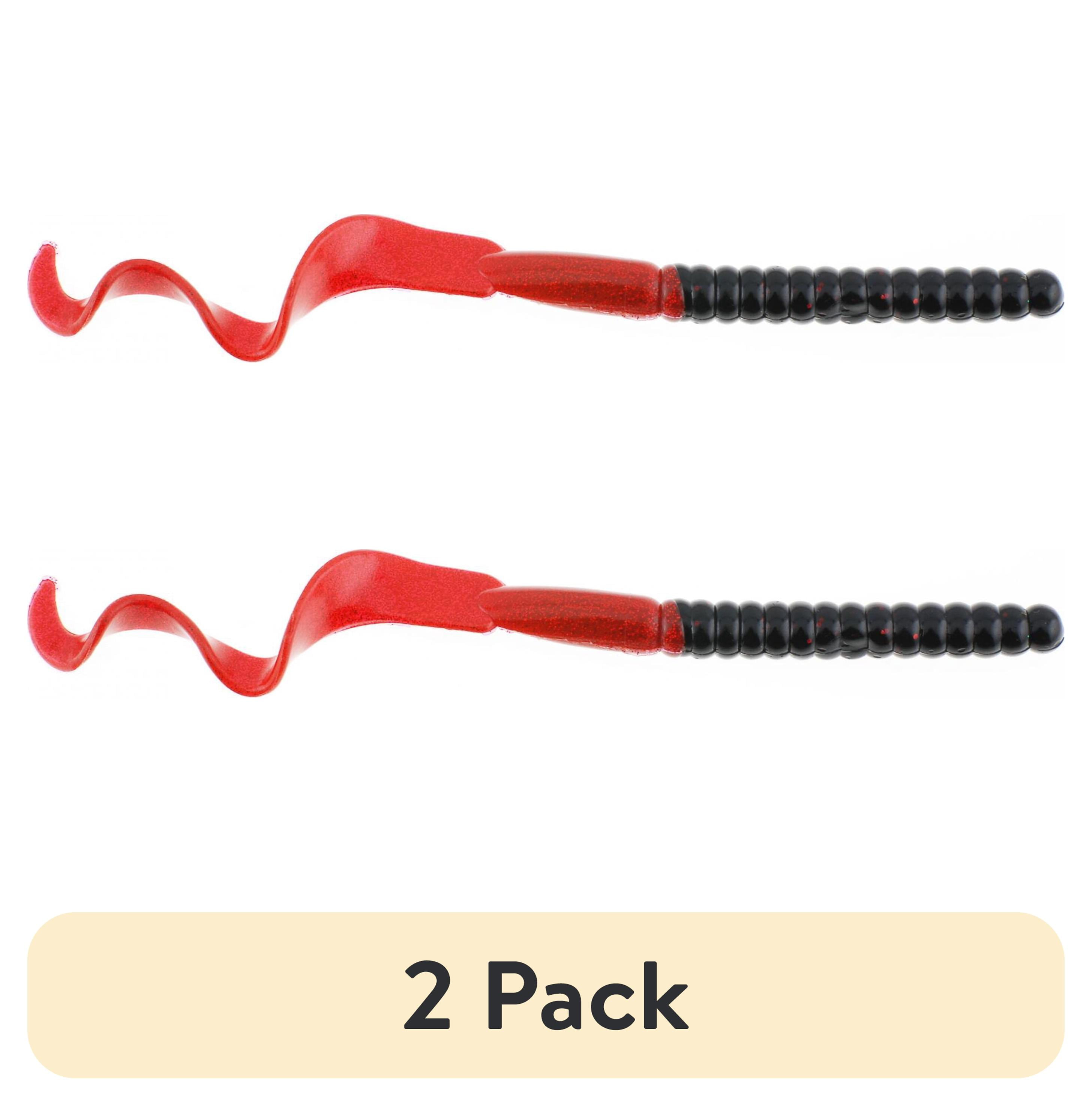(2 pack) Berkley PowerBait® Power Worm Fishing Bait, Midnight Fire, 7in ...