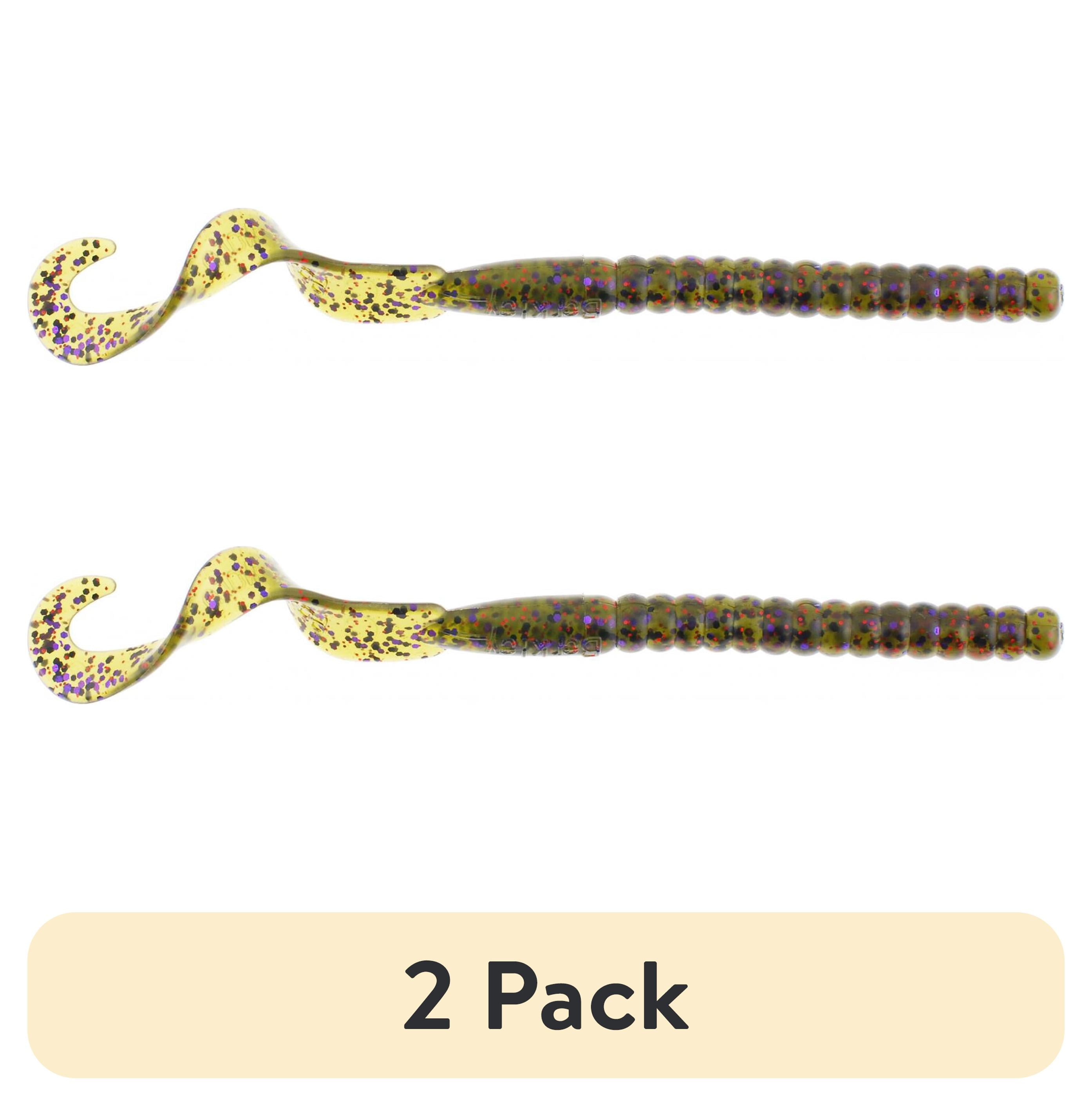 (2 pack) Berkley PowerBait® Power Worm Fishing Bait, Watermelon Purple ...