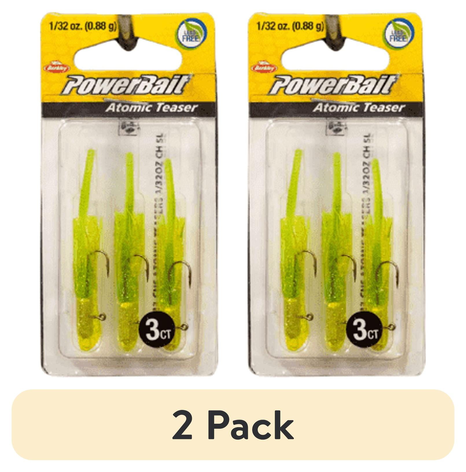 (2 pack) Berkley PowerBait Pre-Rigged Atomic Teasers Fishing Bait ...