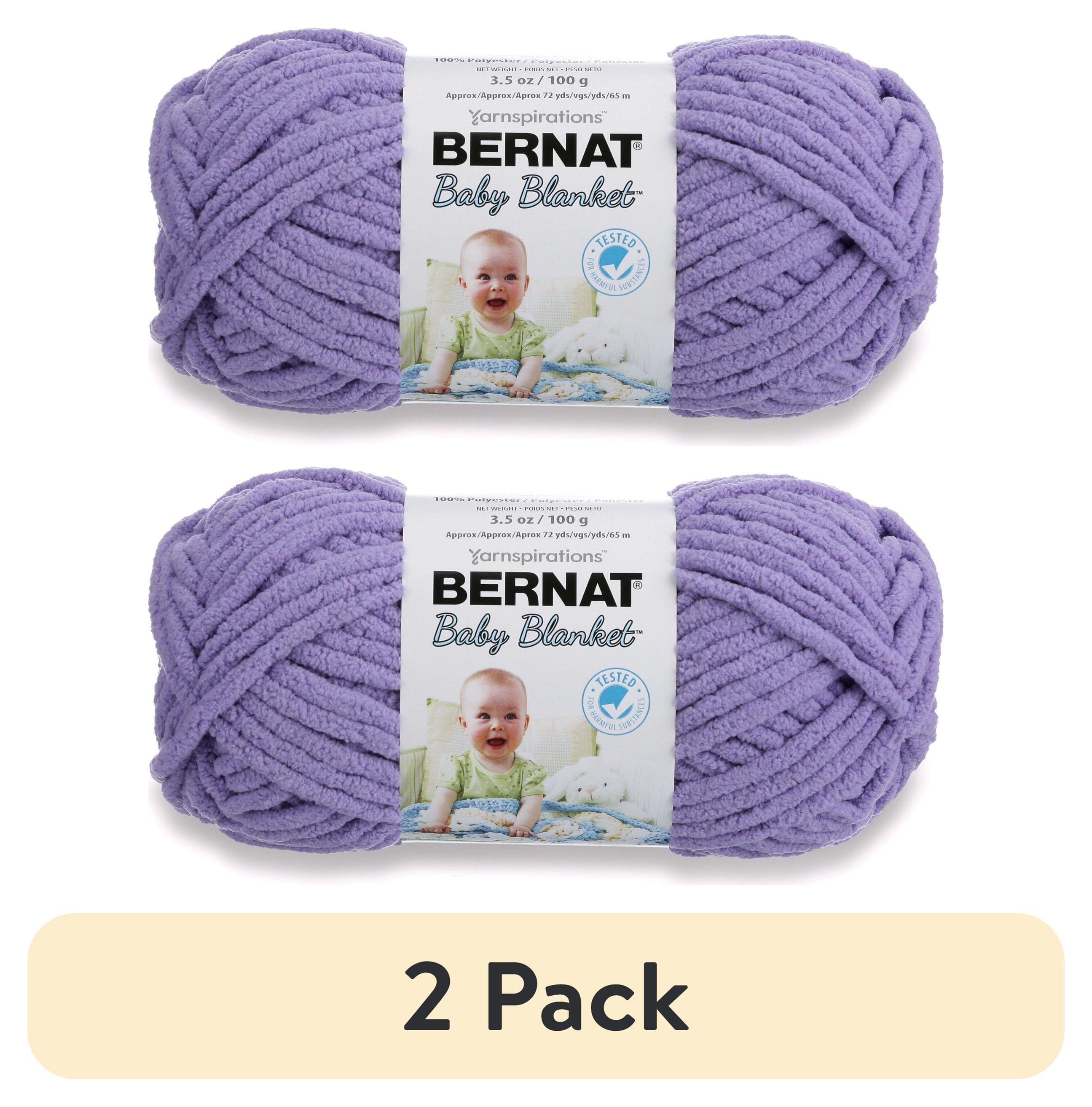 (1 pack) Bernat® Baby Blanket™ #6 Super Bulky Polyester Yarn, Lilac 3 ...