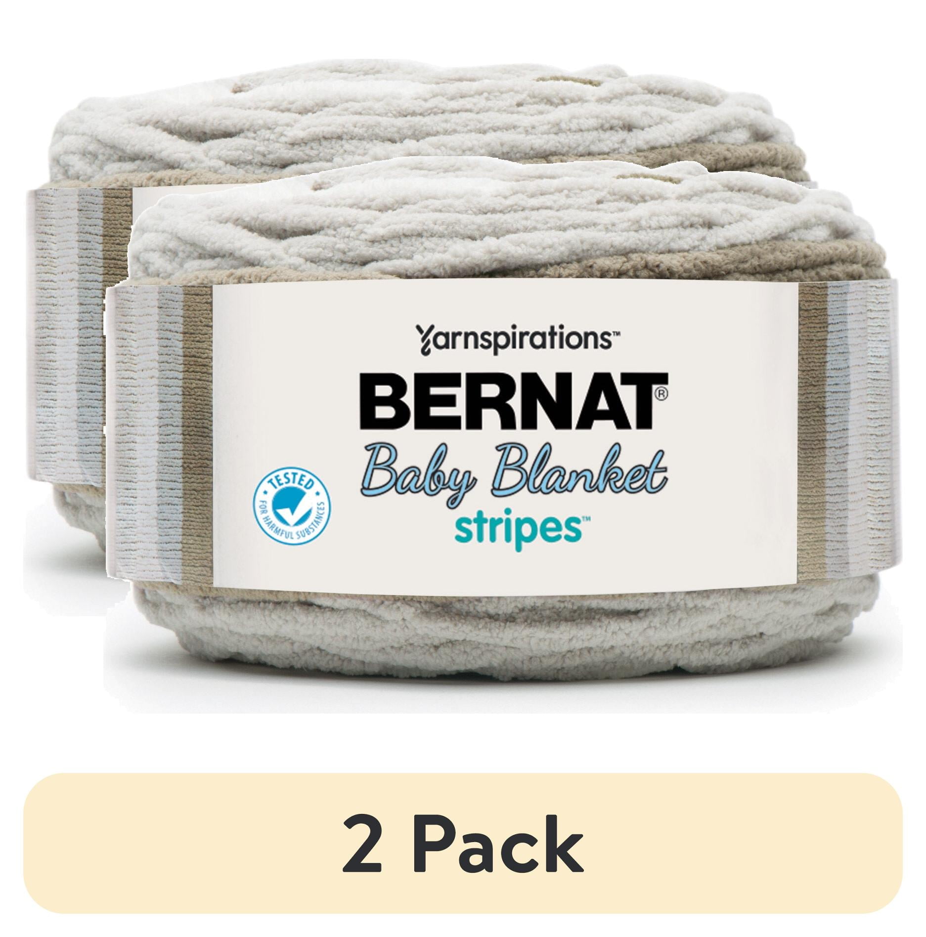 (2 pack) Bernat® Baby Blanket Stripes™ #6 Super Bulky Polyester Yarn ...