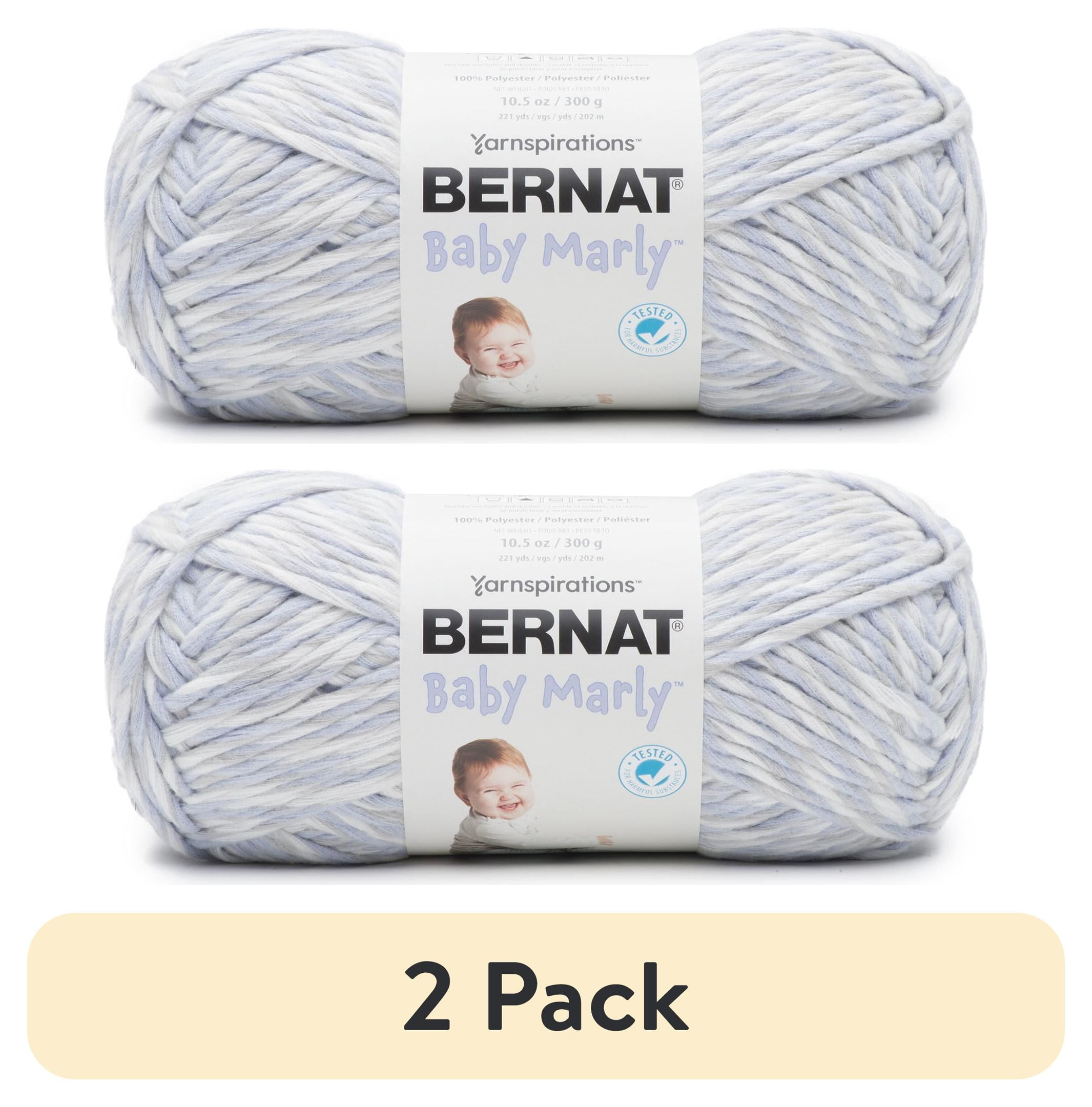 (2 pack) Bernat Baby Marly Yarn, (300g/10.5oz), Soft Breeze - Walmart.com