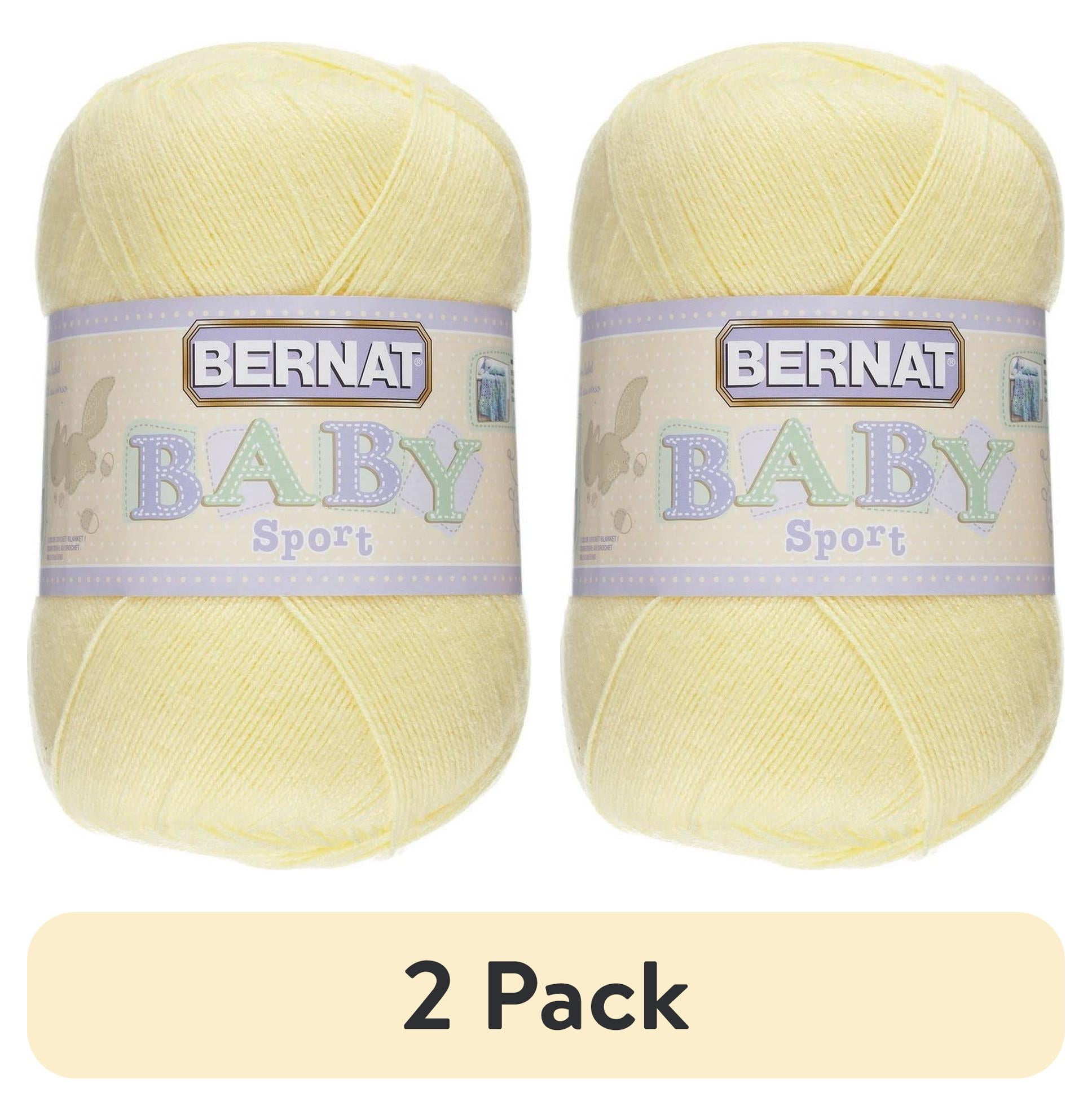 (2 pack) Bernat® Baby Sport™ #3 Light Acrylic Yarn, Baby Yellow 10.5oz ...