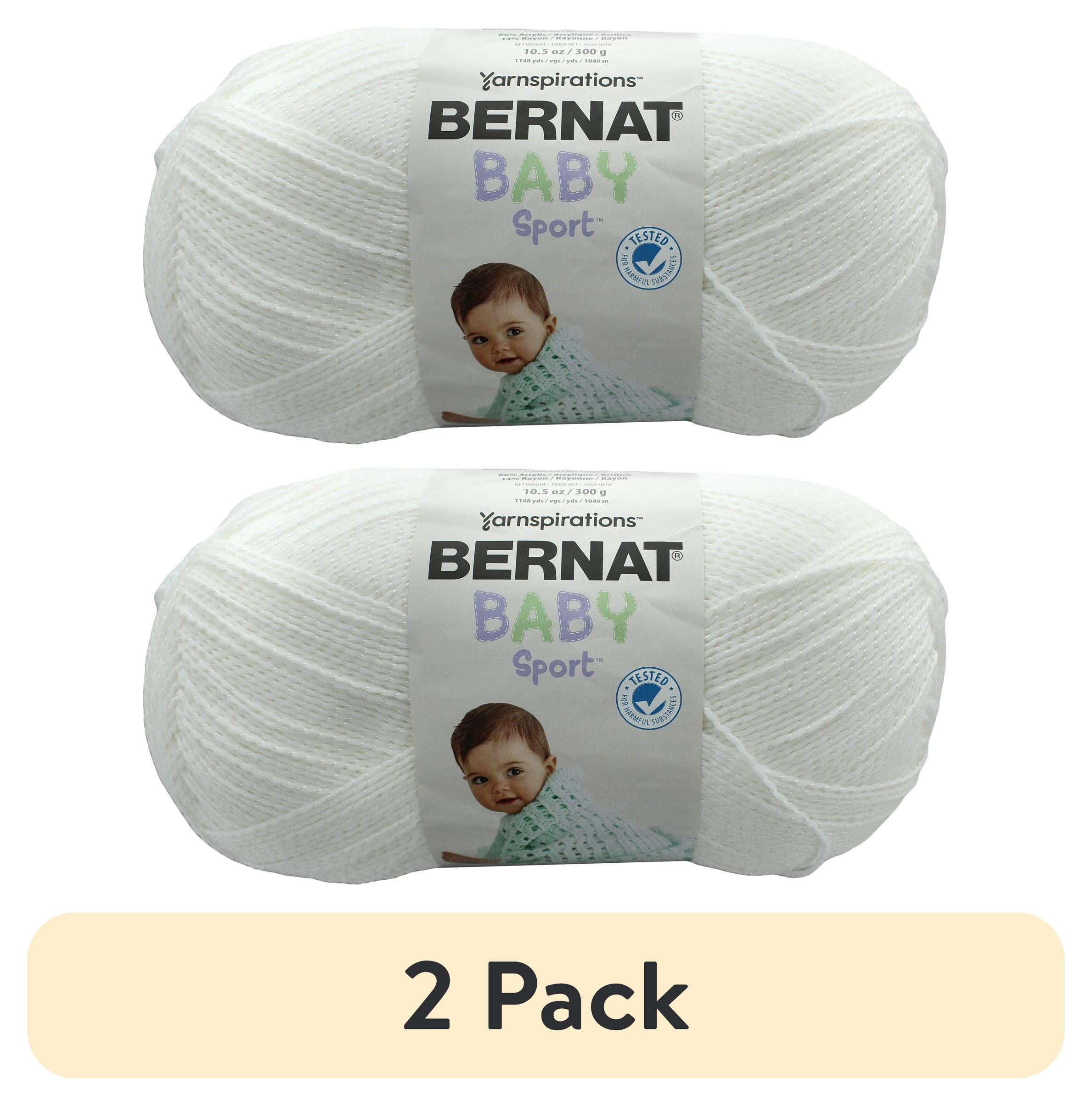 (2 pack) Bernat® Baby Sport™ Sparkle™ #3 Light Blended Fiber Yarn ...