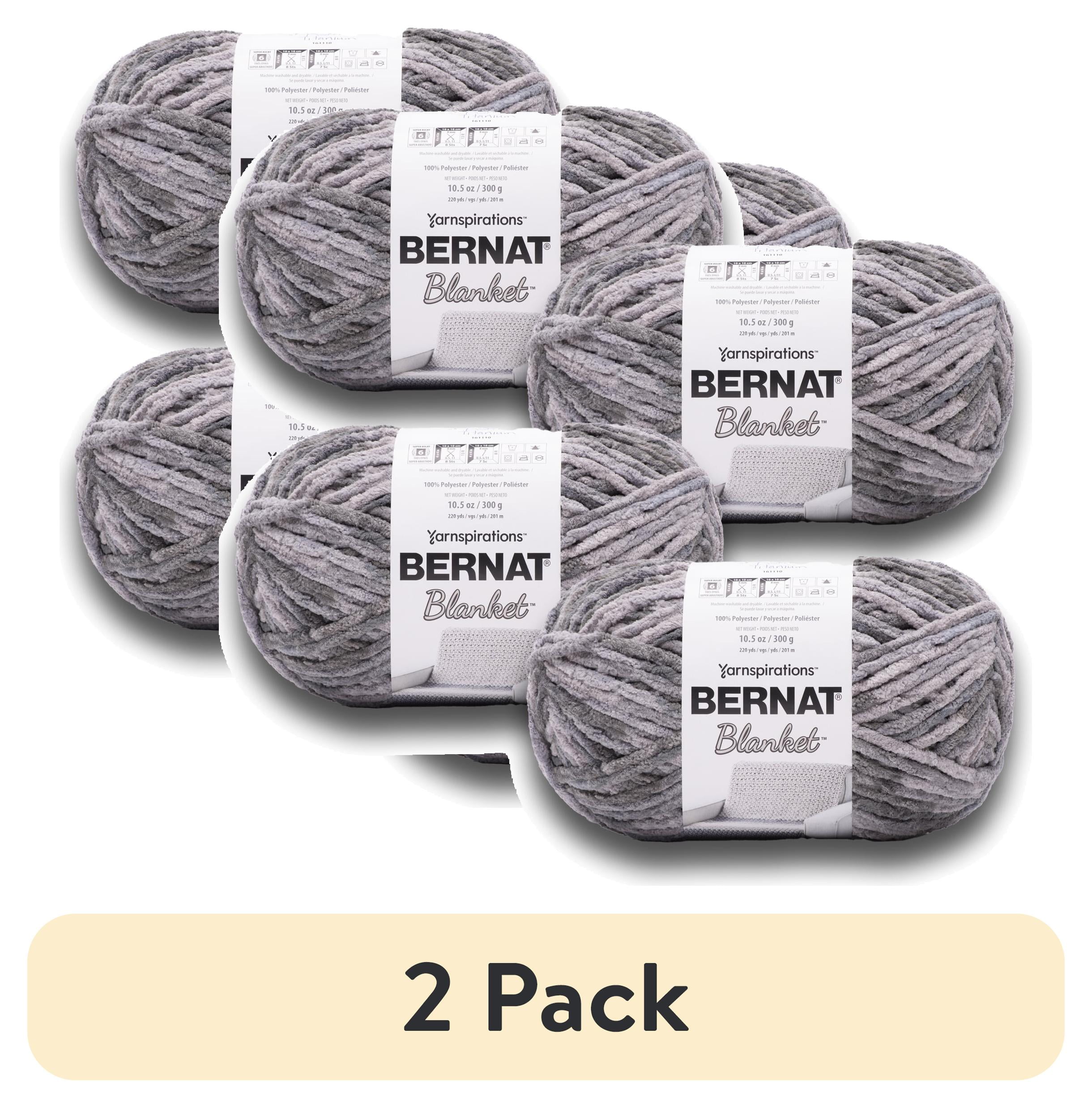 (2 pack) Bernat® Blanket™ #6 Super Bulky Polyester Yarn, Ashen Titanium ...