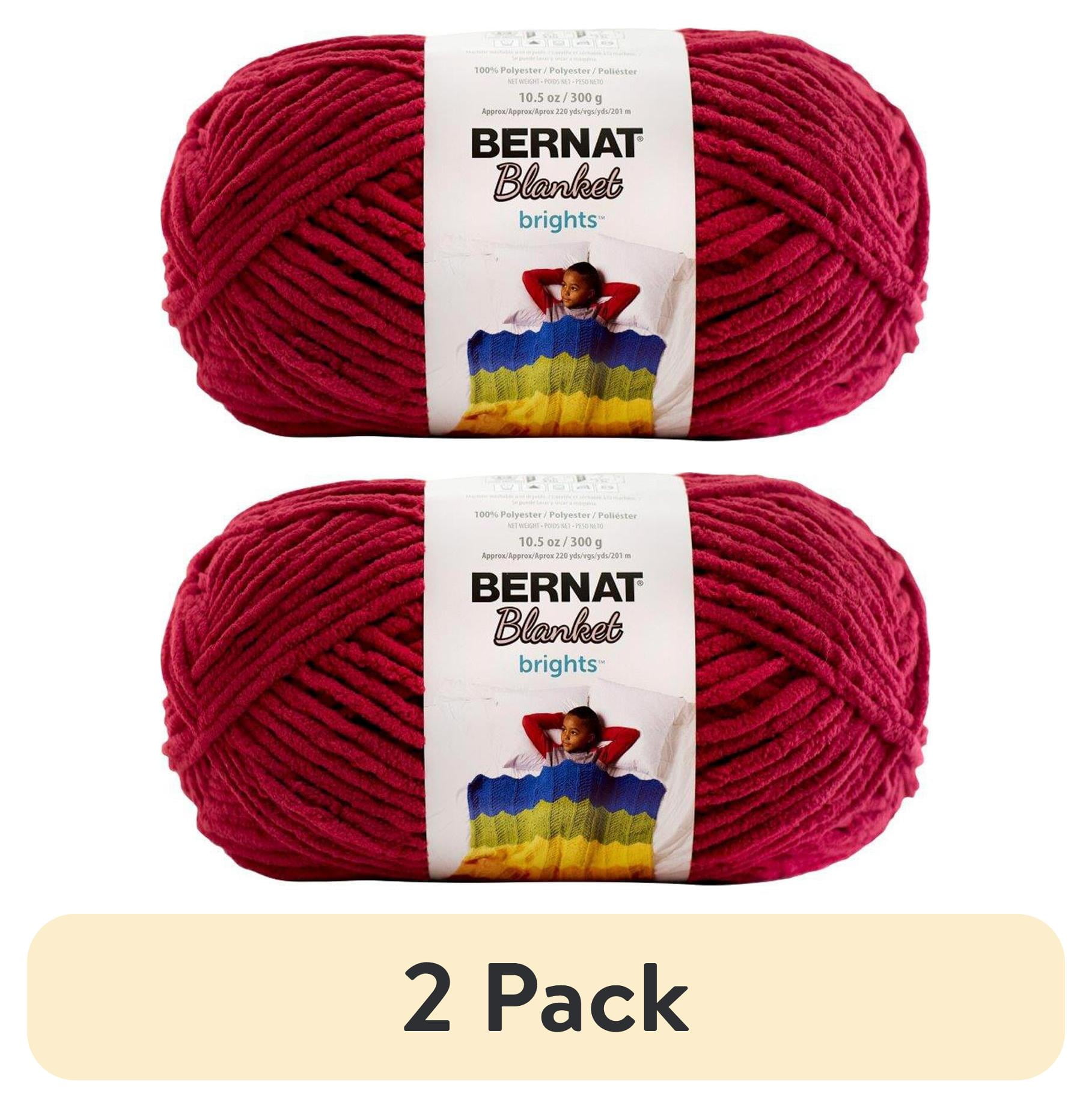 (2 pack) Bernat Blanket Brights 6 Super Bulky Polyester Yarn, Race Car ...
