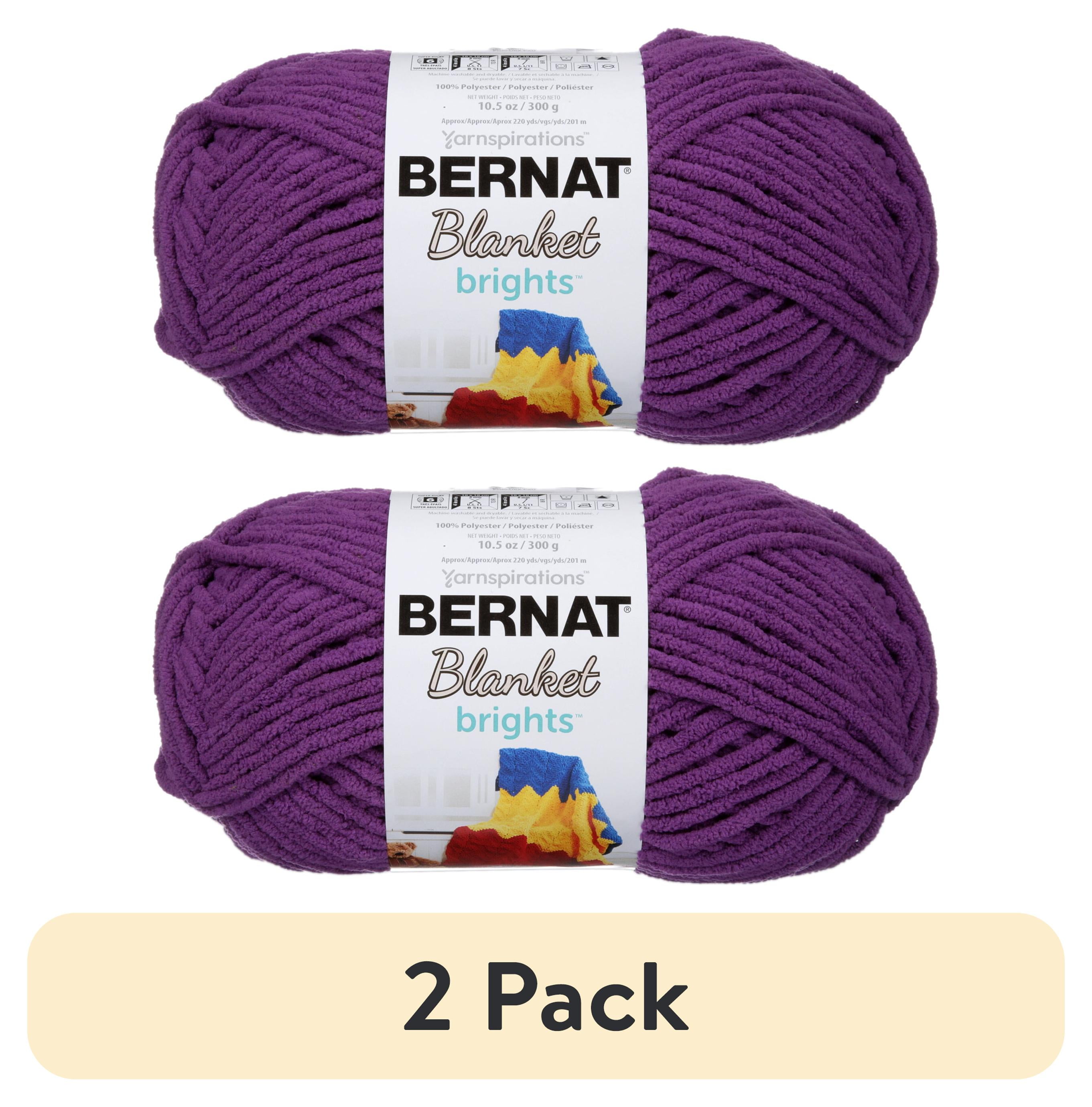 (2 pack) Bernat Blanket Brights Yarn, 300g, Pow Purple - Walmart ...