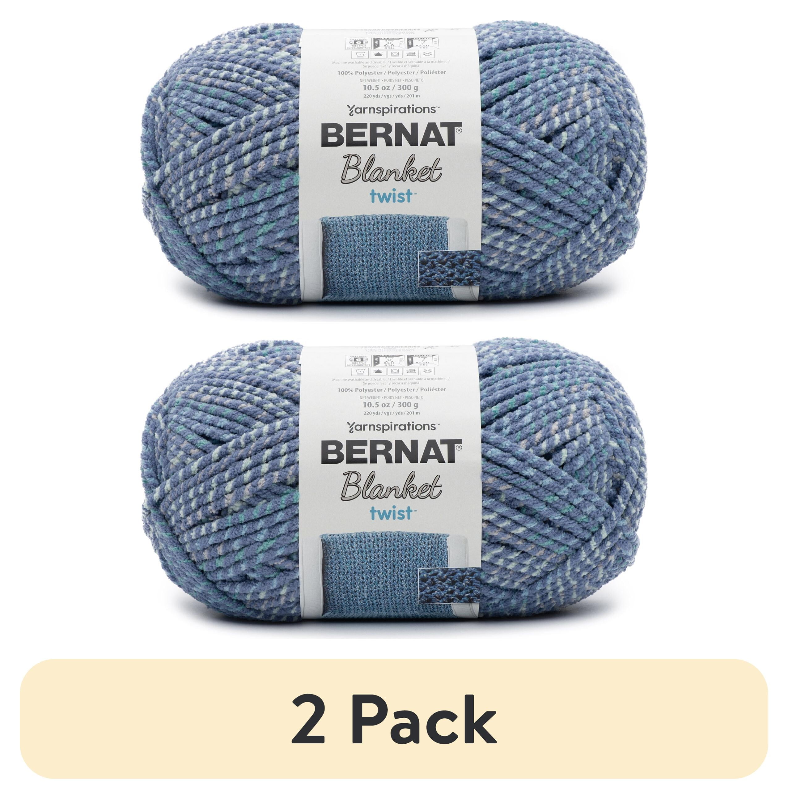 (2 pack) Bernat Blanket Twist Yarn,Sea Stars,10.5oz(300g),Super Bulky ...
